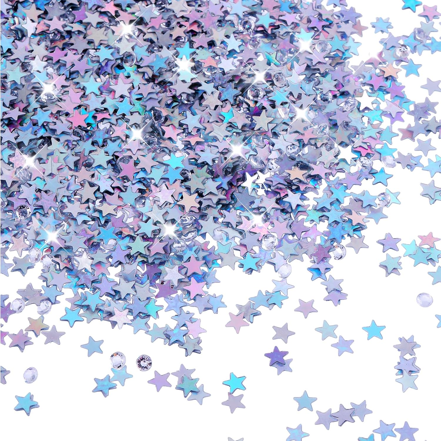 Amazon.com: Abeillo 3000 Pcs Glitter Star Confetti With Diamond - 30g ...