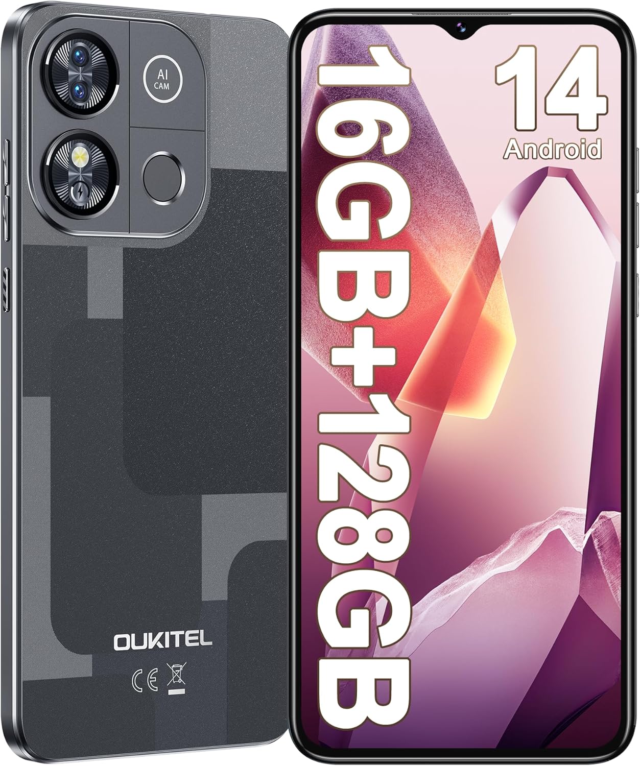 OUKITEL C57 PRO Unlocked Cell Phone Android 14 Phone Unlocked 16GB ...