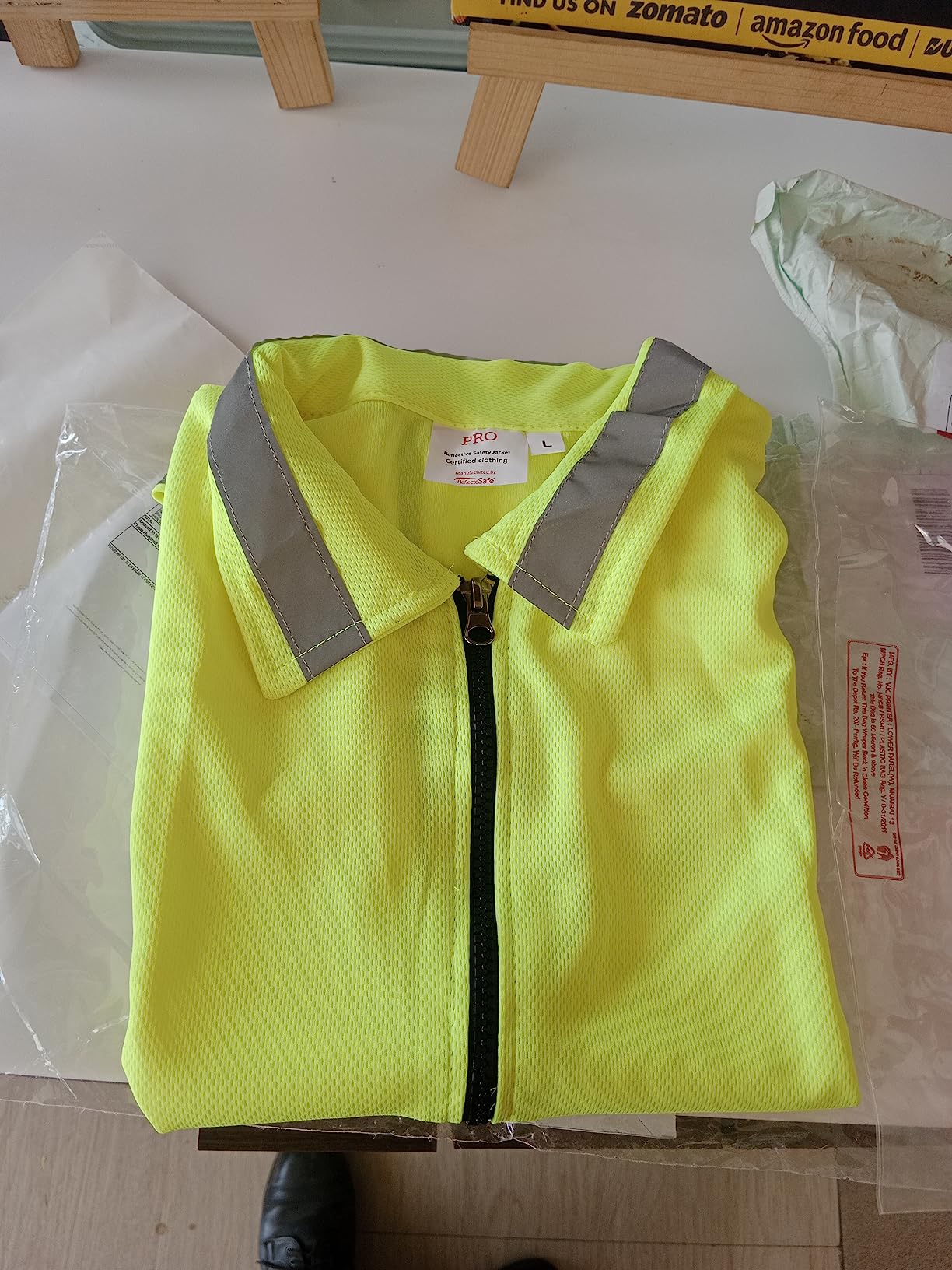 ReflectoSafe Fluorescent Jacket for Safety for Cycling Running Walking ...
