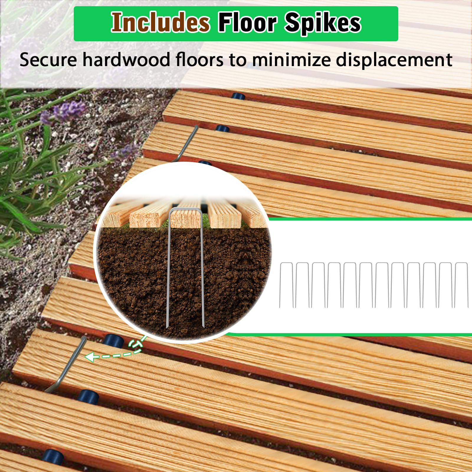 Snapklik.com : LZTQD Wooden Garden Pathway Extra Wide, 12 Outdoor Walkway