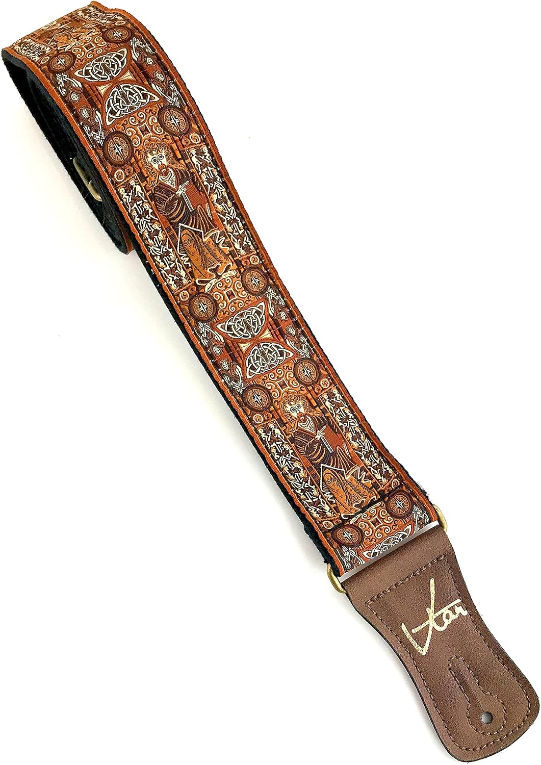 Amazon.com: 1to1 Music Vtar Guitar Strap - Brown Irish Celtic Book of ...