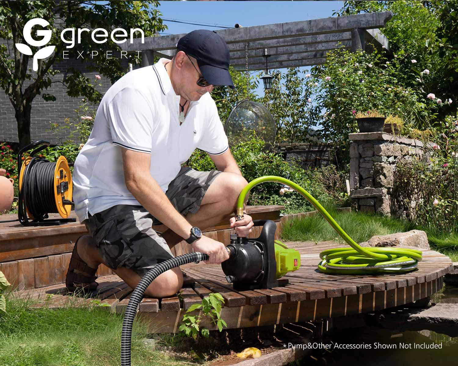 Snapklik.com : Green Expert 25FT X 1” ID Suction Hose Brass Fittings ...