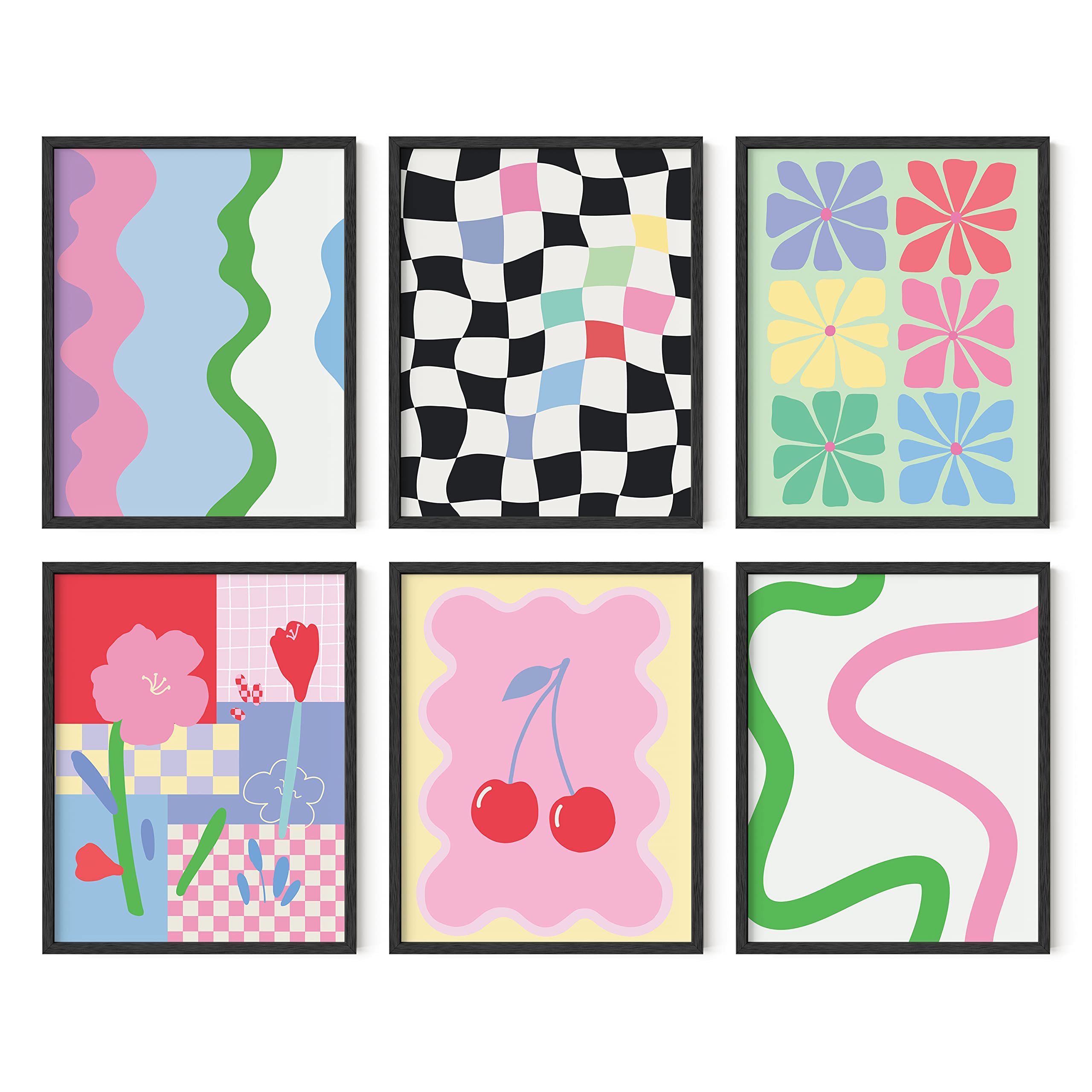 Amazon.com: HAUS AND HUES Danish Pastel Posters - Set of 6 Pastel Pink ...
