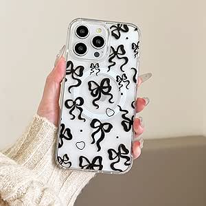 Amazon.com: UEEBAI Magnetic for iPhone 16 Pro Max Case, Bow Case Compatible with MagSafe ...