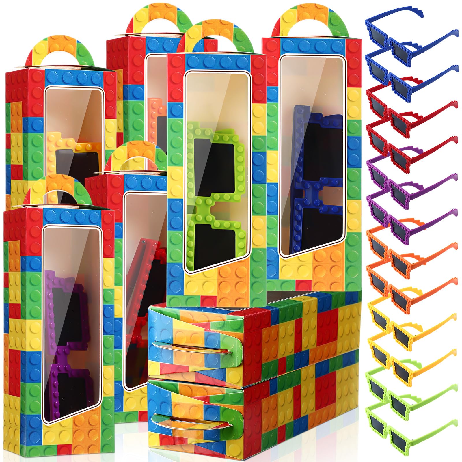 Amazon.com: Relaxweex 24 Pcs Building Block Games Party Favors Includes ...