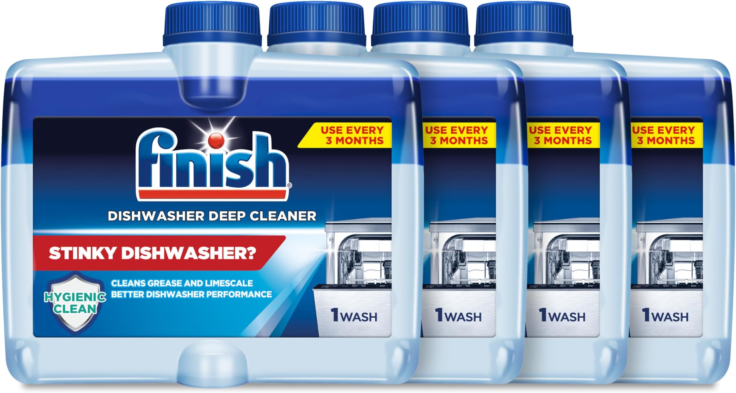 Amazon.com: Finish Dual Action Dishwasher Cleaner Lemon Sparkle 250 ml ...