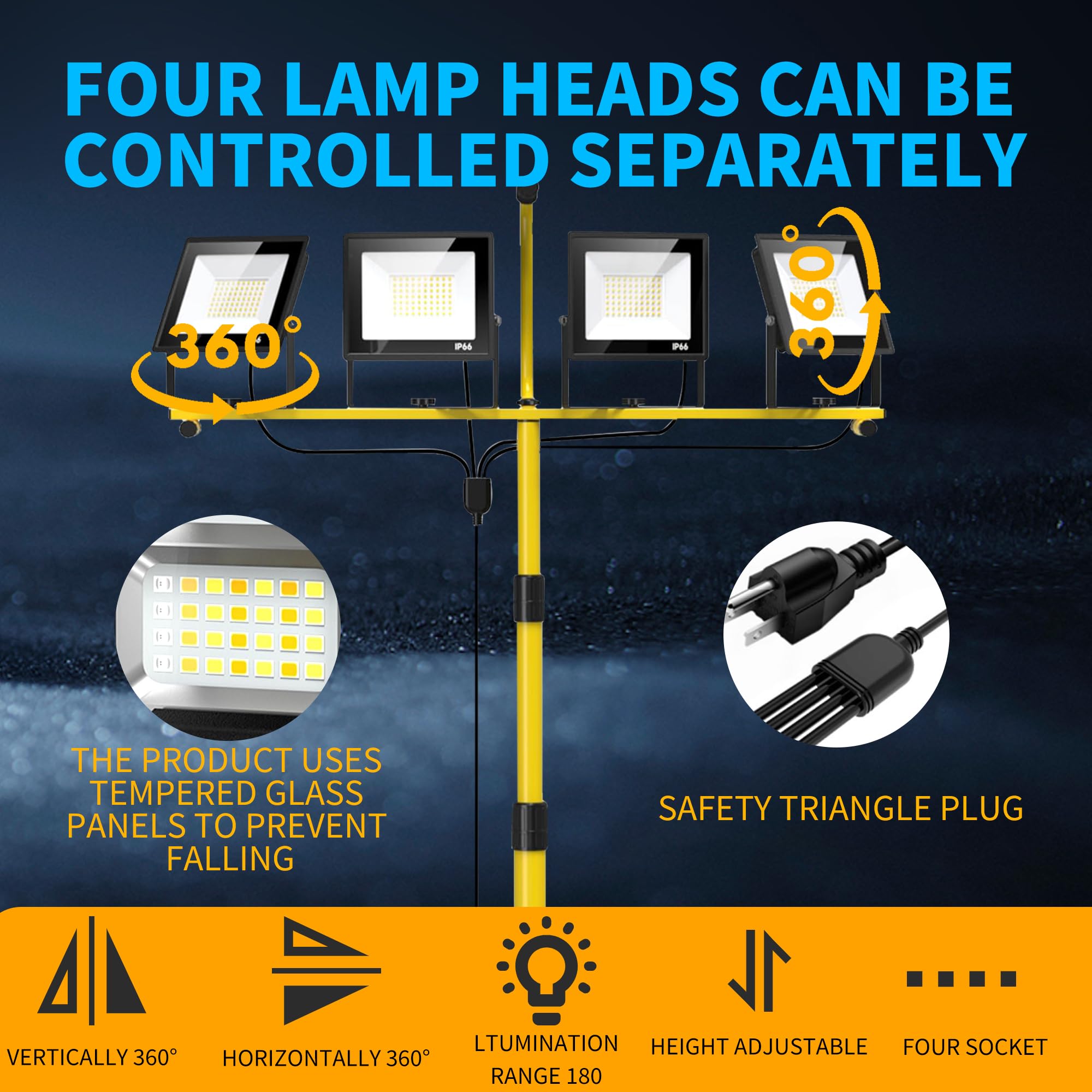 Snapklik.com : 2 Pack LED Work Light Plug-in