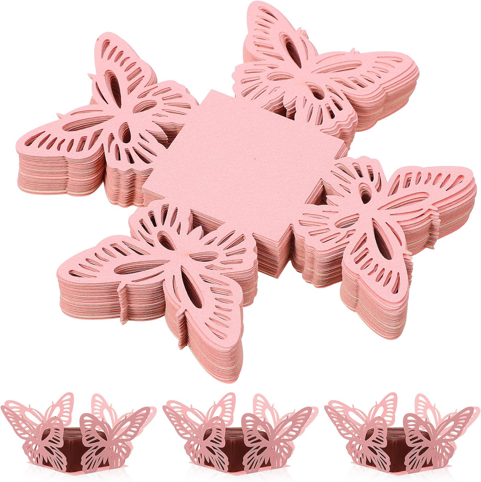 Amazon.com: Cupcake Wrappers Butterfly Lace Chocolate Paper Candy Cups ...