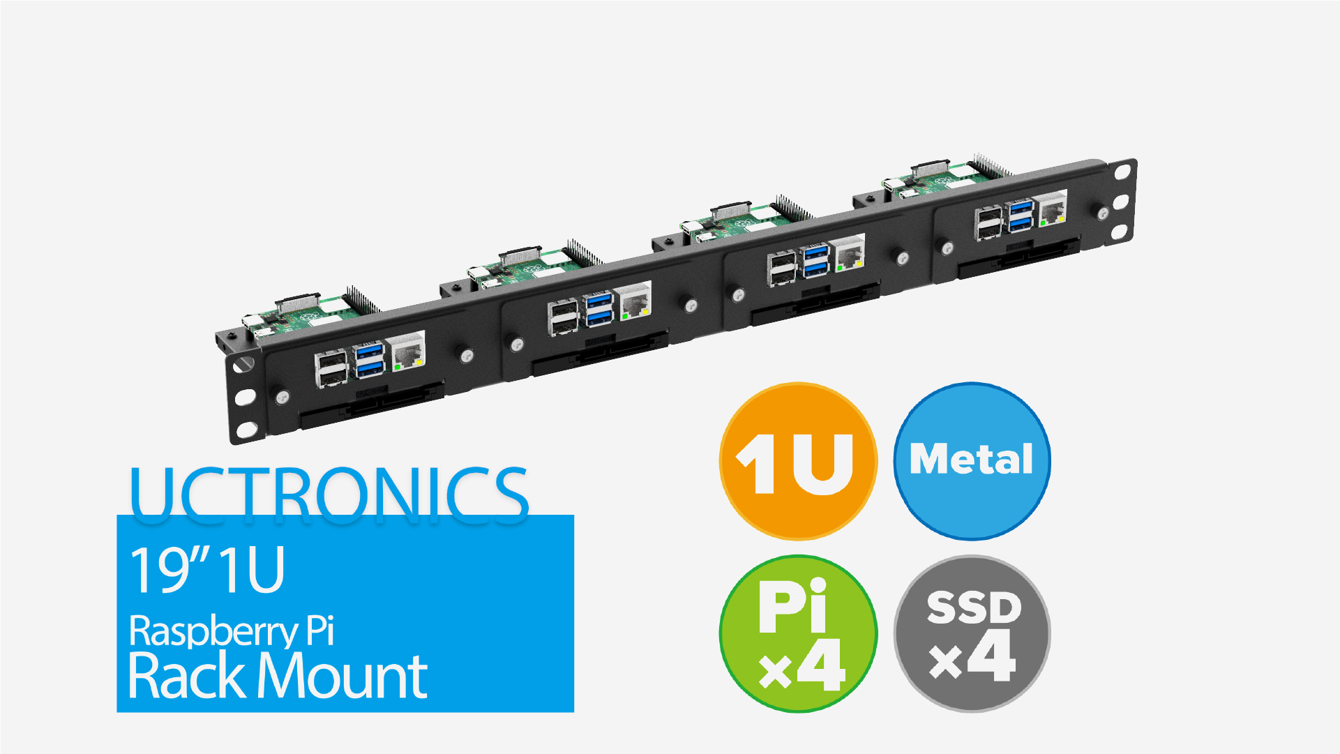Watch UCTRONICS 1U Raspberry Pi Rack Mount with SSD Mounting on Amazon Live