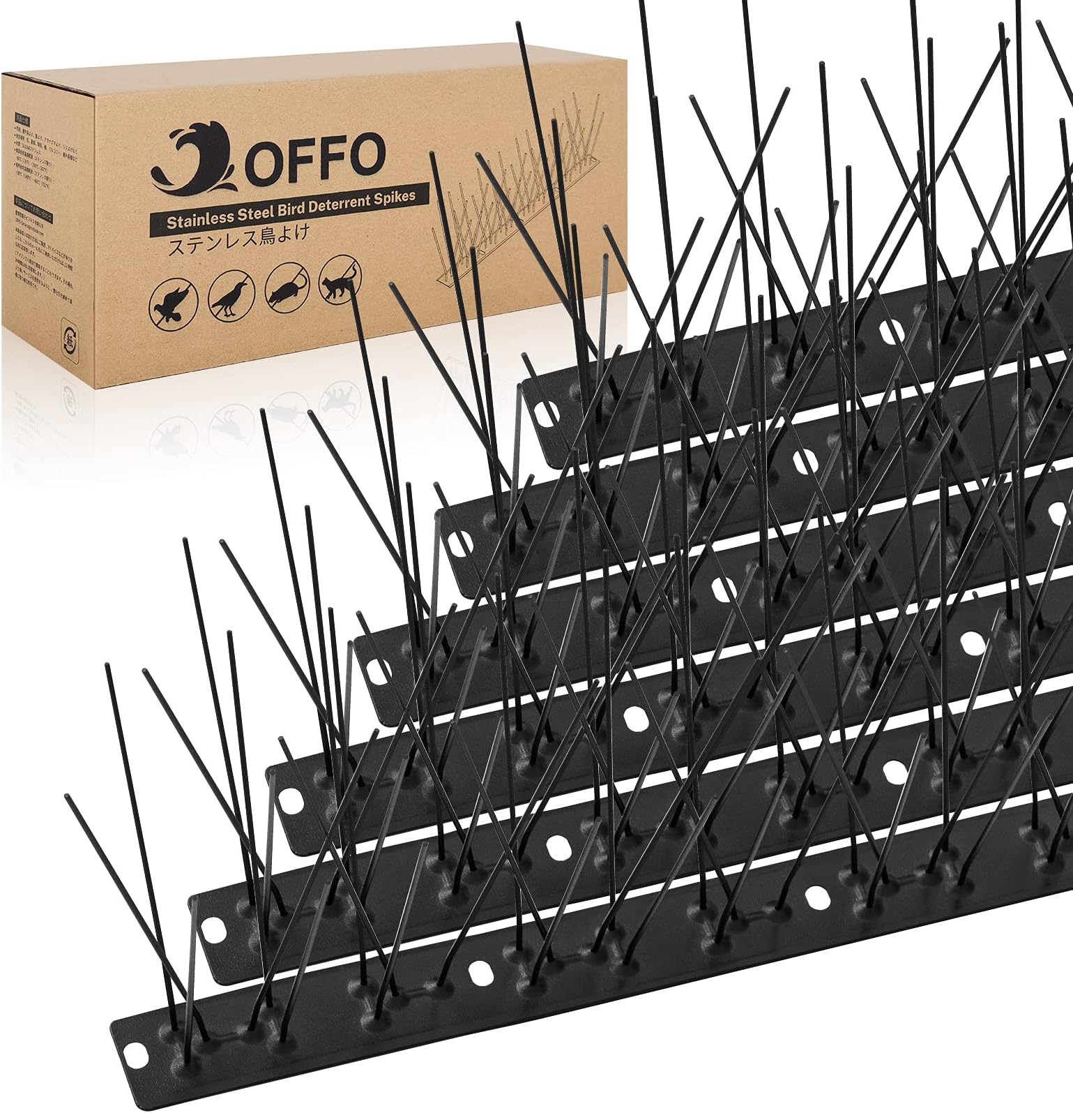 Amazon.com : OFFO Bird Spikes Pigeon Outdoor Deterrent Spikes for Cat ...