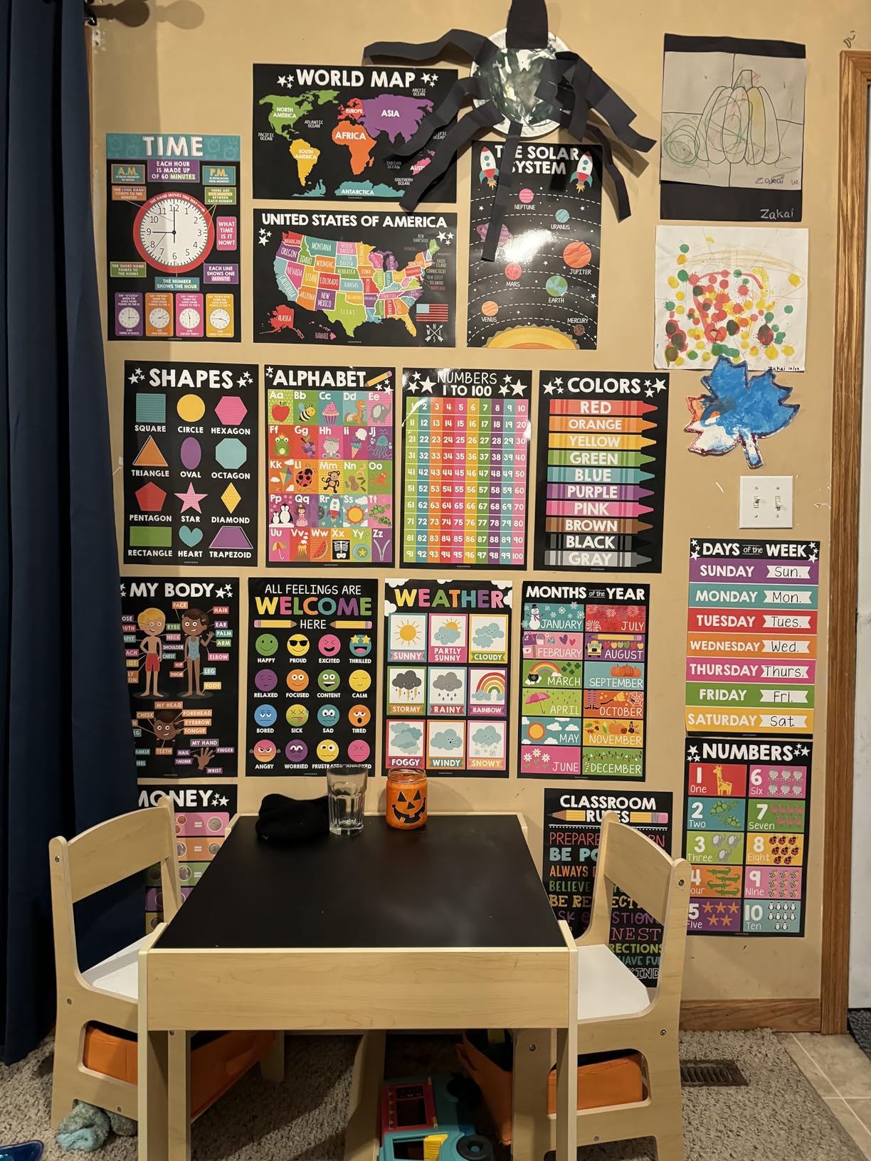 $6/mo - Finance Hadley Designs 16 Colorful Kids Educational Posters For ...