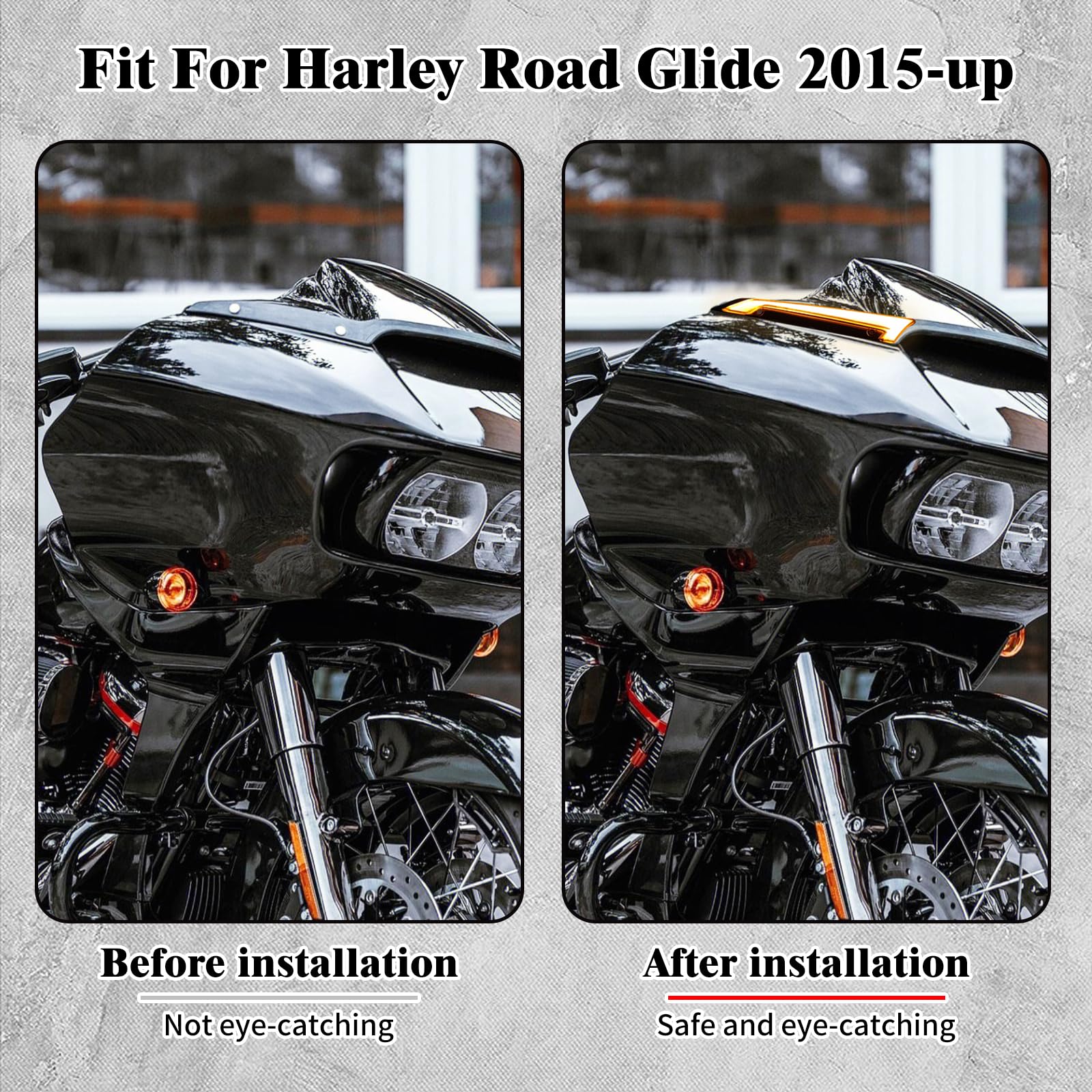 Snapklik.com : Windshield Trim Lights Windscreen Fairing Led Turn ...