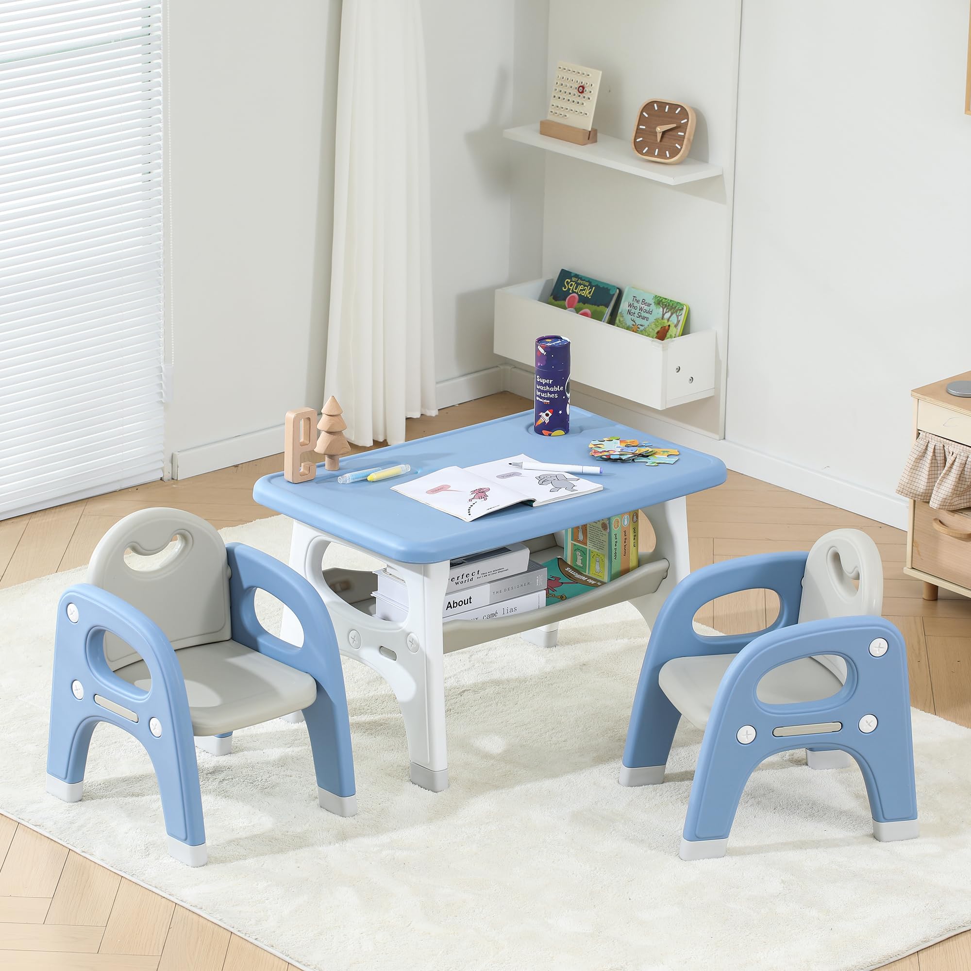 Amazon.com: Bestgame Kids Table and Chairs, Toddler Table and Chair Set ...
