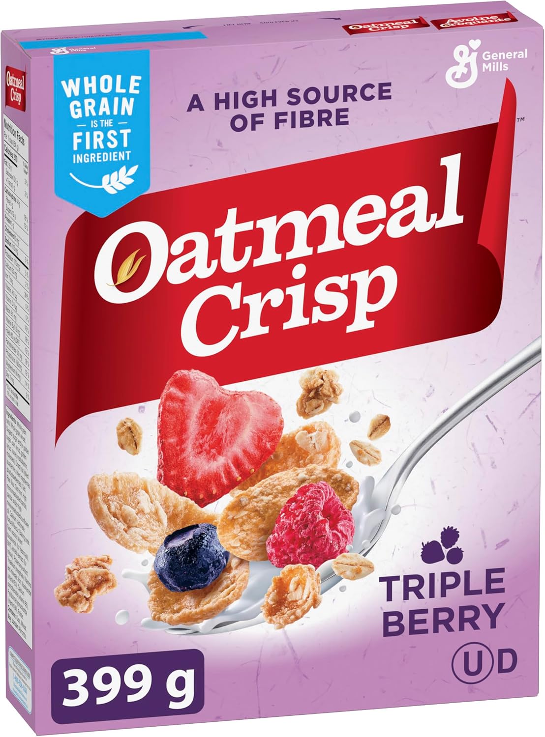 OATMEAL CRISP Triple Berry Cereal Box, Whole Grain is The First ...