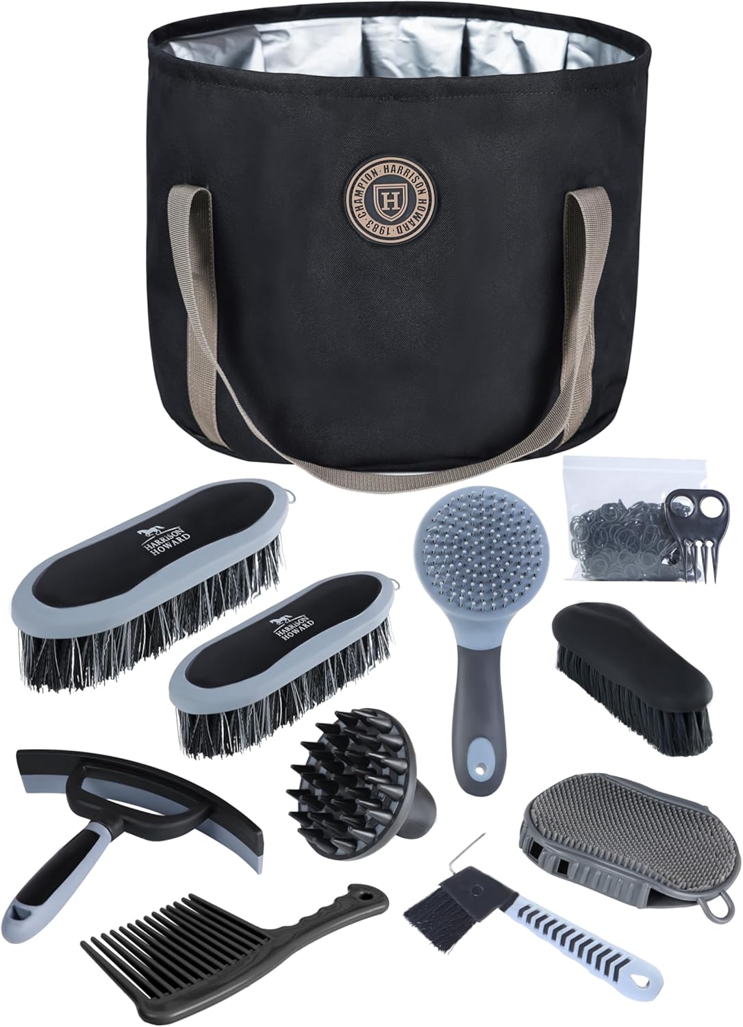 Harrison Howard Horse Grooming Kit 9-Piece Equine Care Series Horse ...