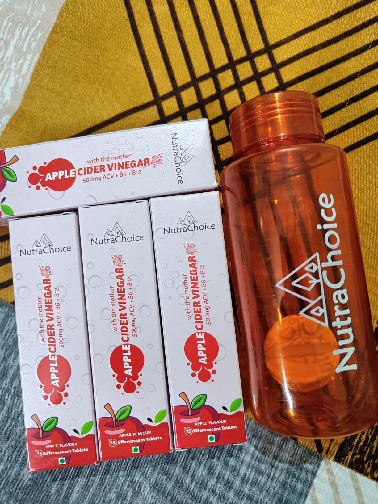 NutraChoice Apple Cider Vinegar 90 Effervescent Tablet (Pack of 6) with ...