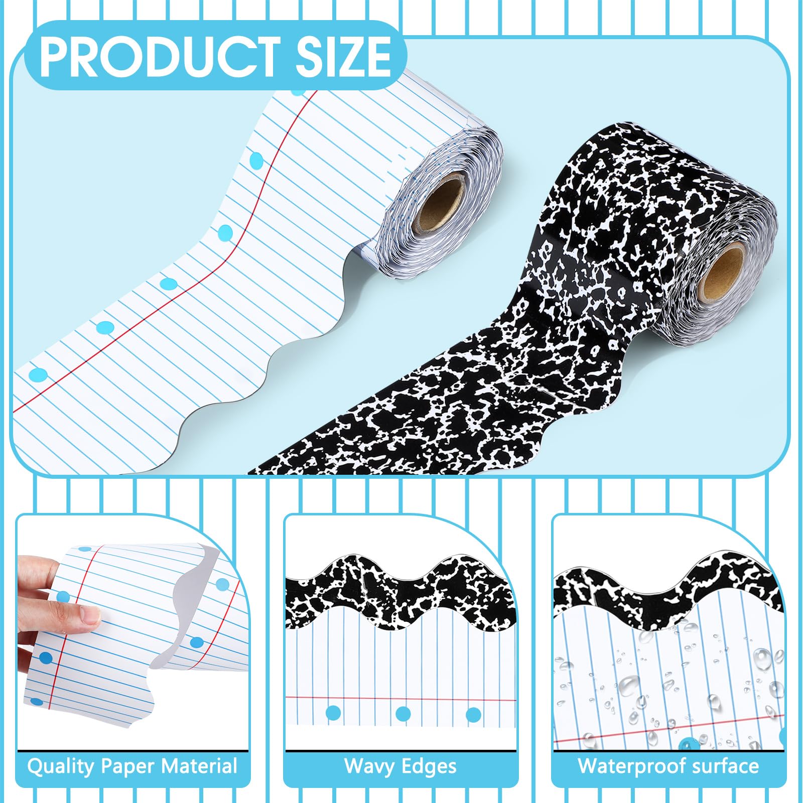 Composition Notebook Bulk Augisteen Confetti Bulletin Board Border ...