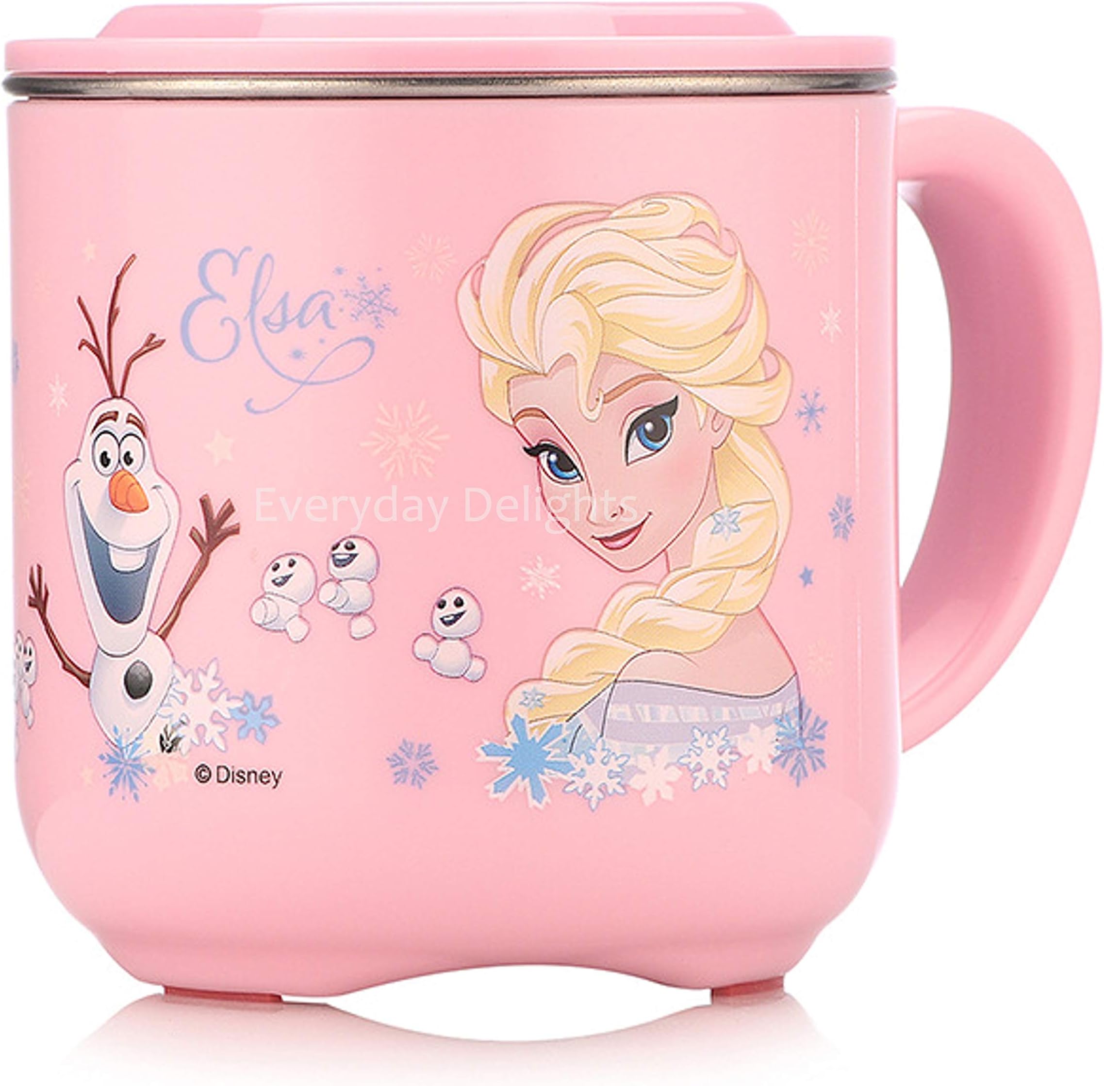 Amazon.com: Frozen Queen Elsa Pink Durable ABS Stainless Steel Cup with ...