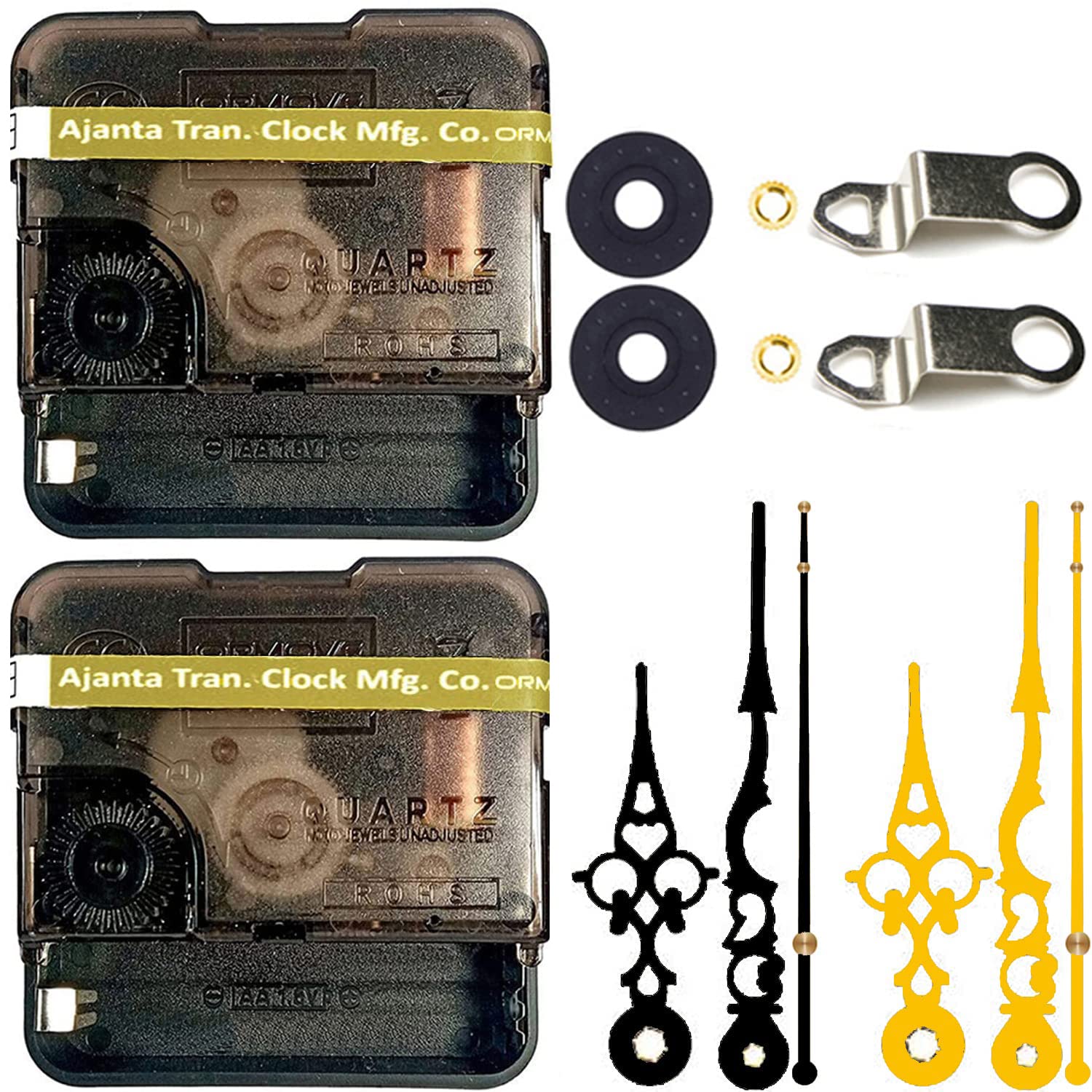 Buy QEWINOX® Combo 2 of Ajanta Mfg. Battery Operated Plastic Ticking ...