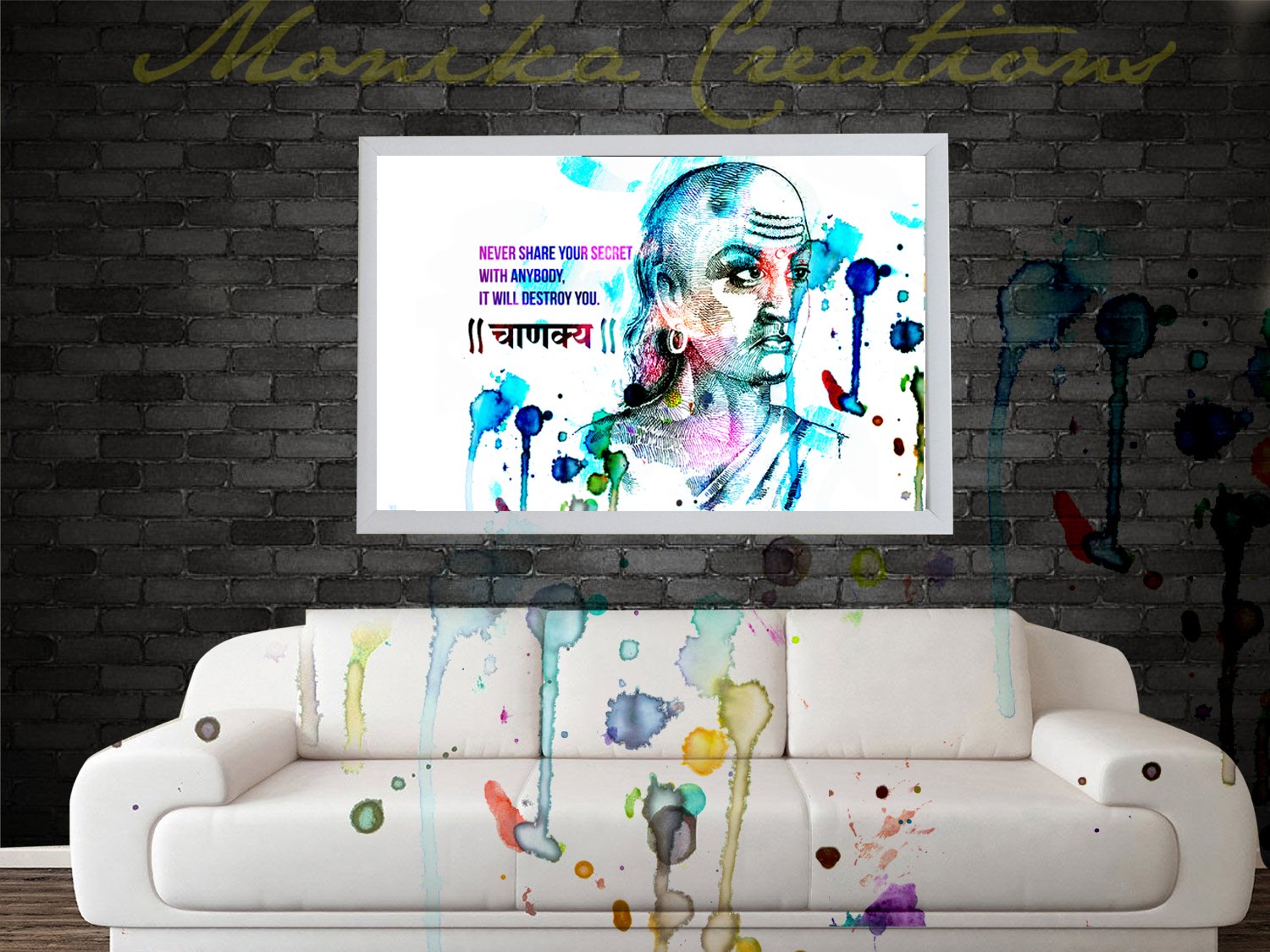 Chanakya Poster Water Color Poster Art, Home Decor - No Frame (Original ...