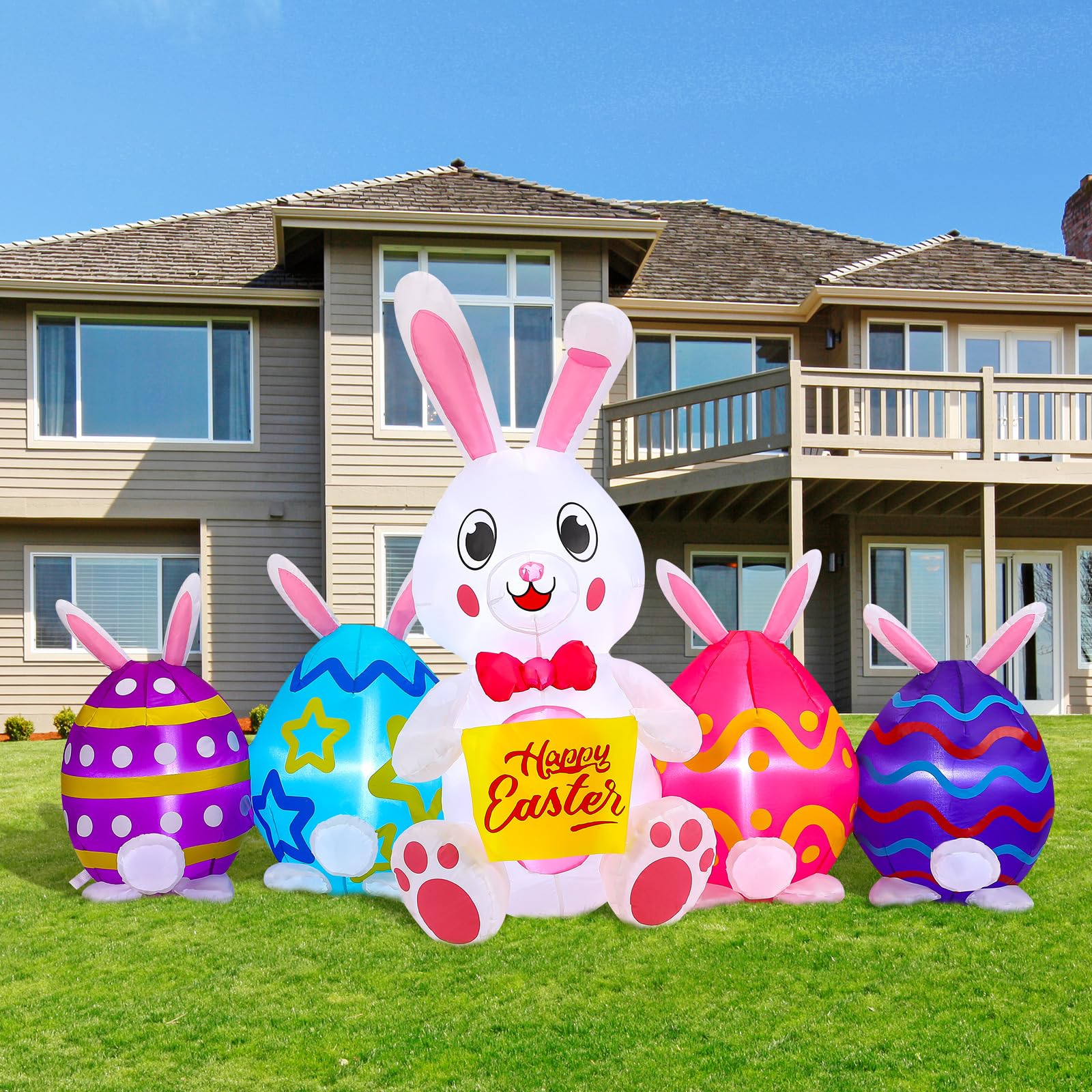 Snapklik.com : Glimin 5.9 FT Easter Inflatables Bunny Outdoor ...