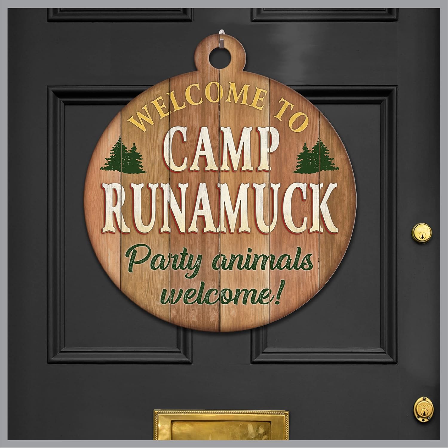 Amazon.com : My Word! Large 21" Welcome to Camp Runamuck Welcome Sign ...