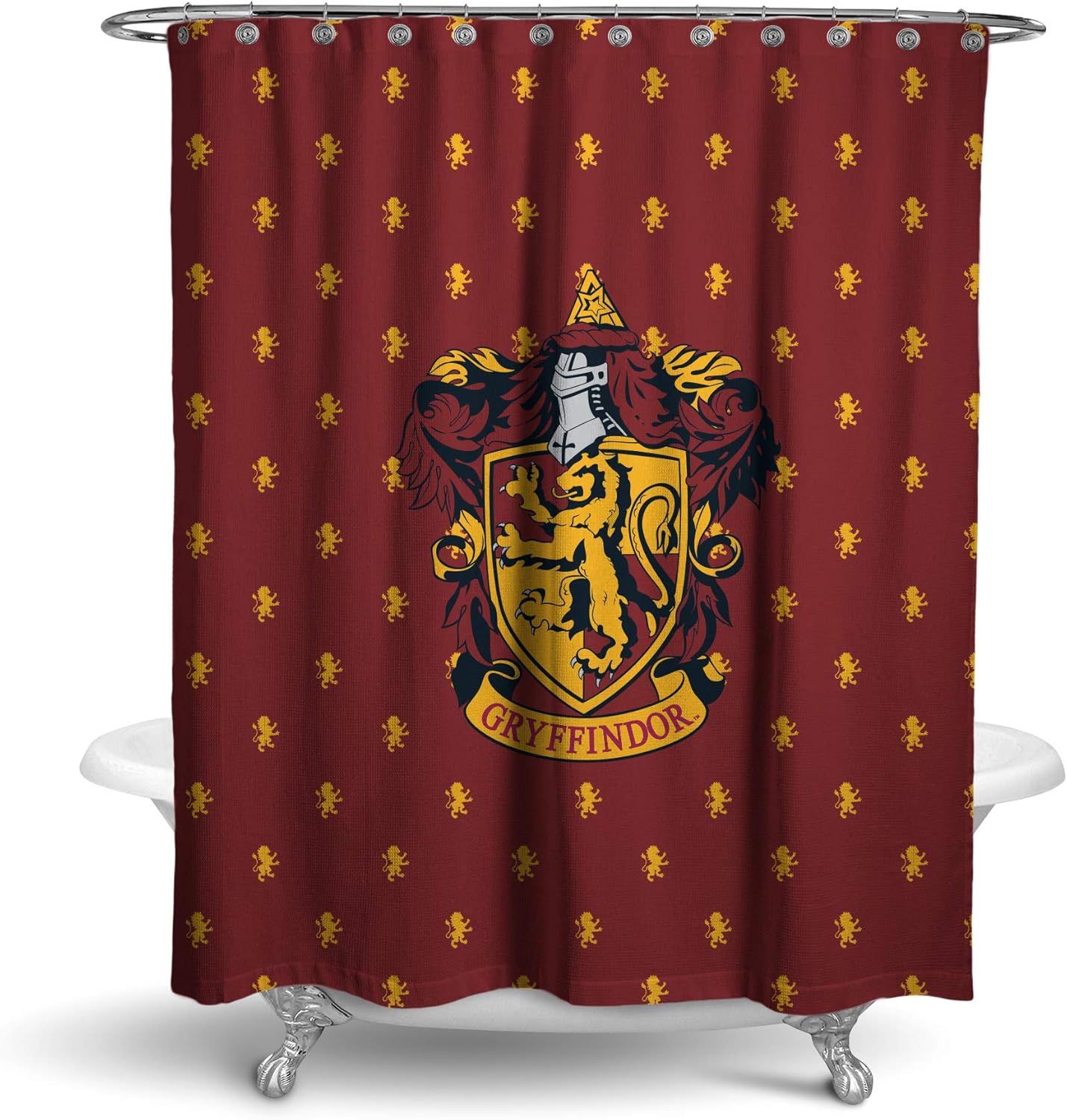 Amazon.com: Robe Factory Harry Potter Gryffindor Shower Curtain House ...