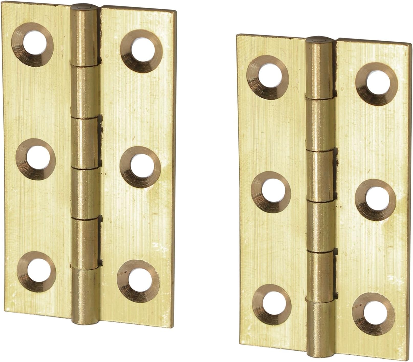 2 PACK 2" 50mm SOLID BRASS DRAWN BUTT HINGES SC + SCREWS : Amazon.co.uk ...