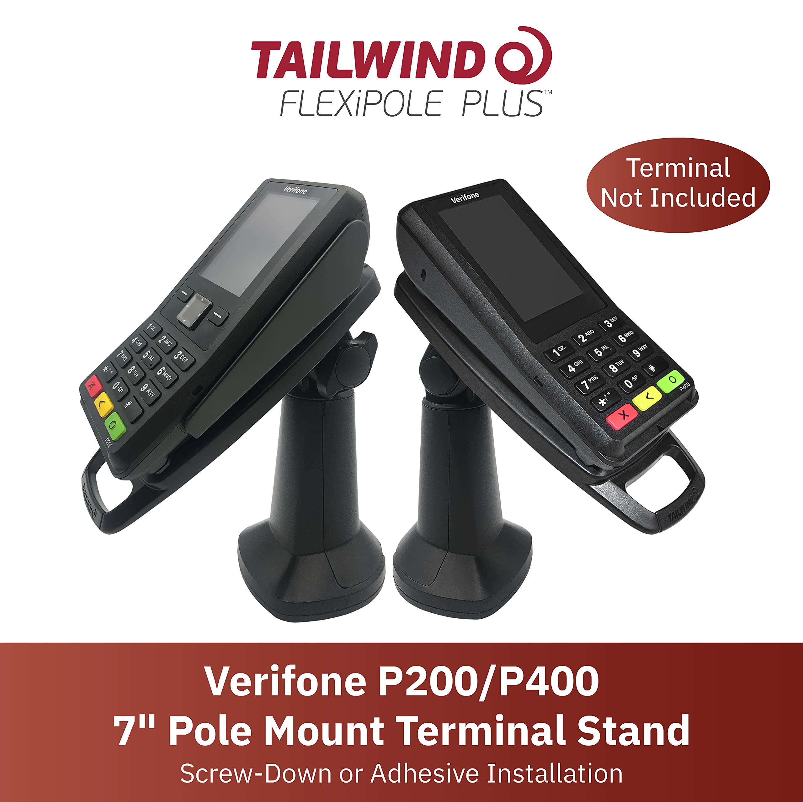 ENS Tailwind Verifone P200/P400 7" Latch and Lock Pole Mount Terminal ...