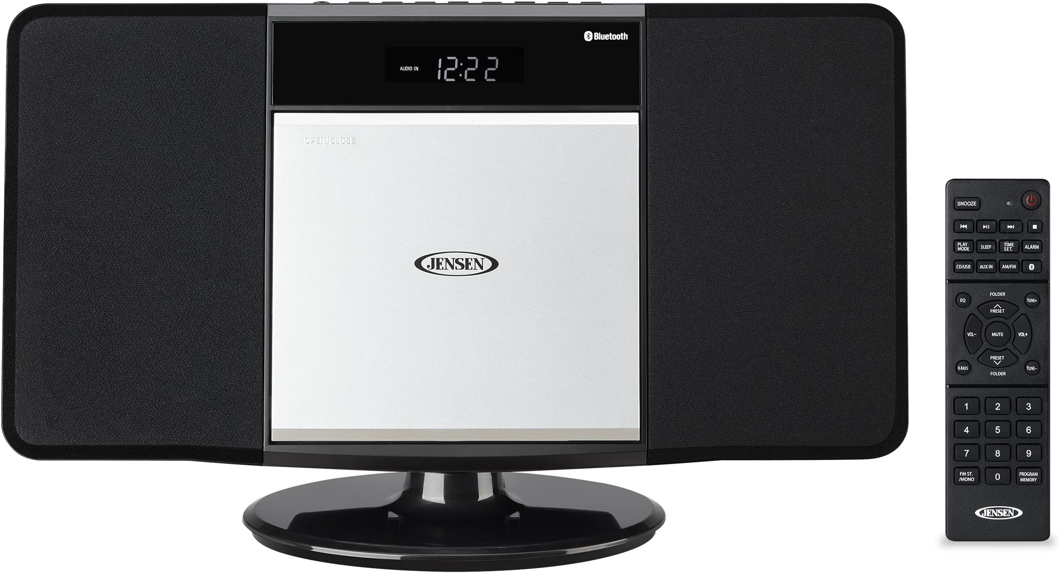 Amazon.com: Jensen JBS-300 Modern Bluetooth Stereo Music System for Home with CD/MP3/WMA Player ...