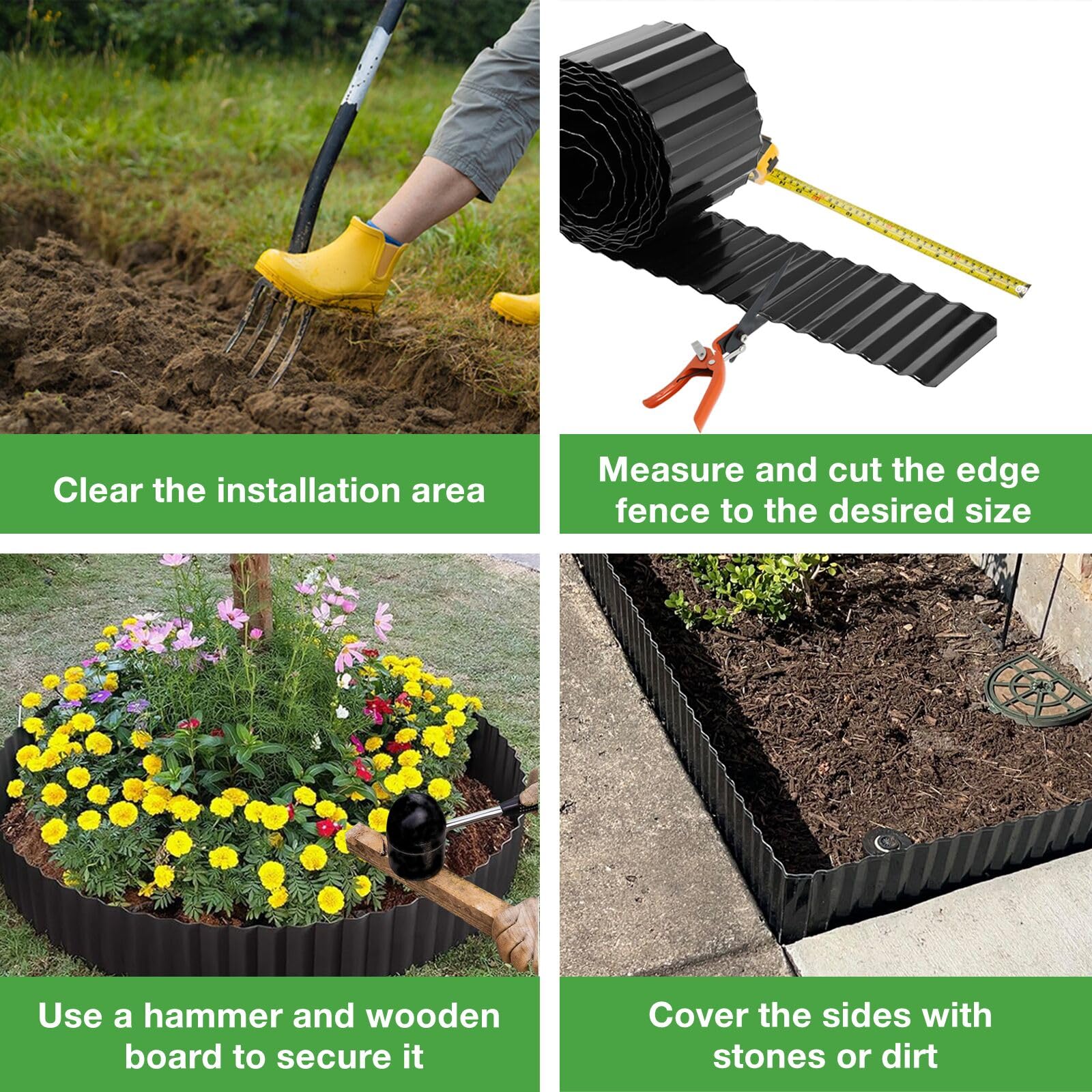 Installing Landscape Borders How To Install Lawn Edging: Metal
