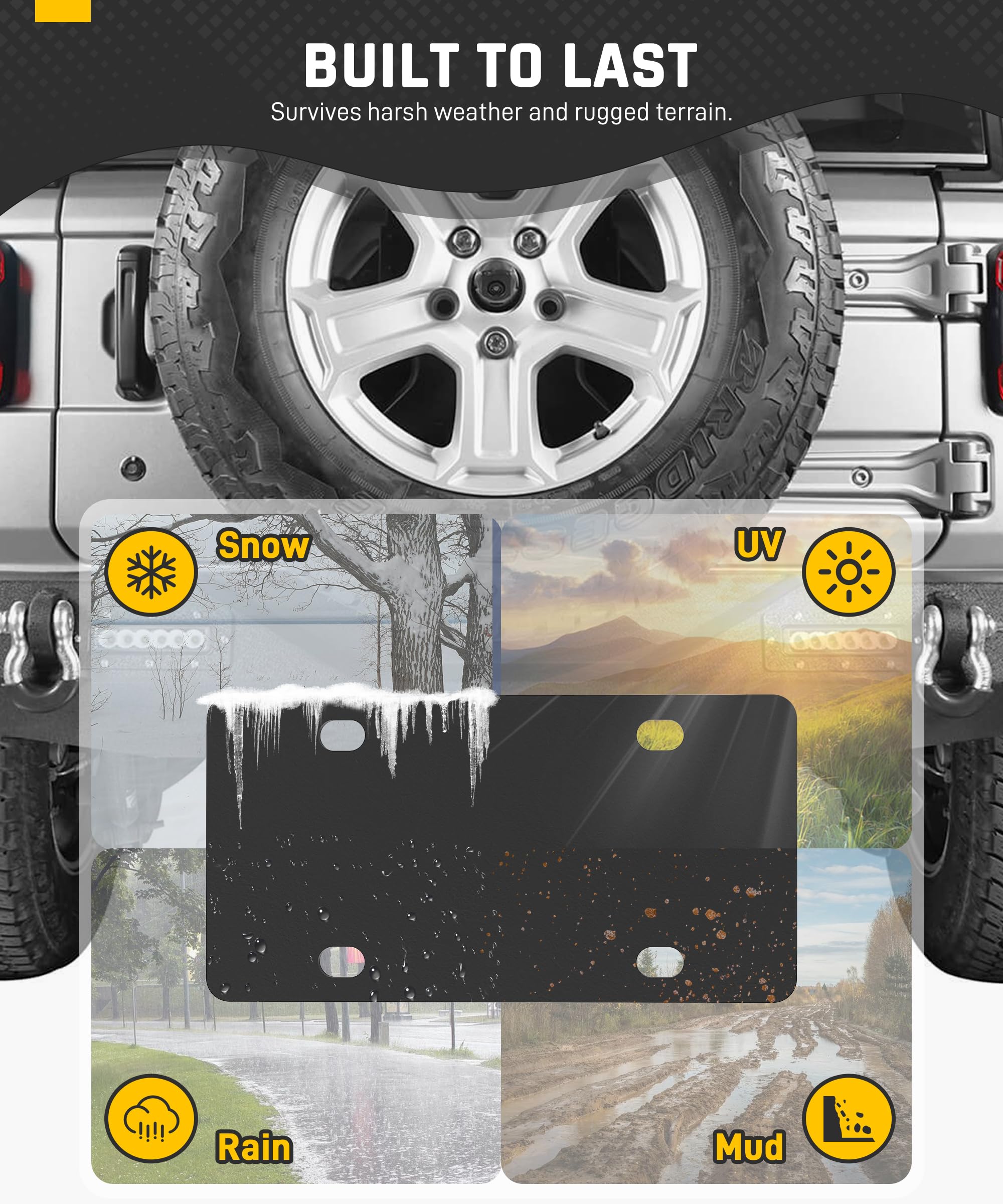 Snapklik.com : Trailer Hitch License Plate Holder, Compatible 2” Hitch ...