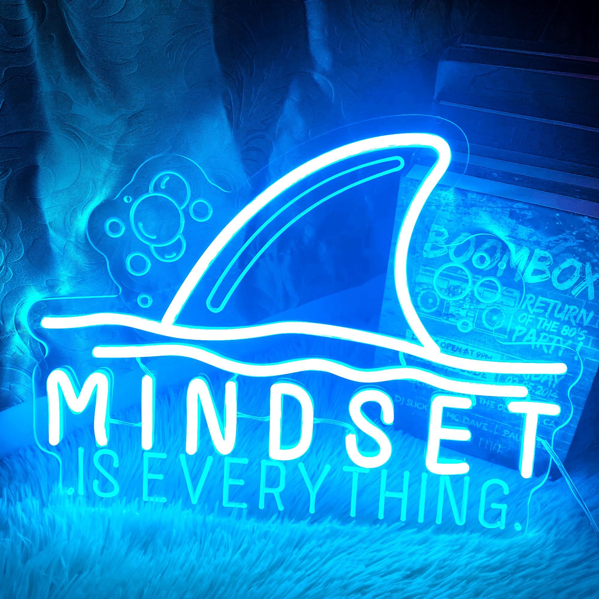 Amazon.com: Housignz Mindset is Everything Neon Sign Wall Art Decor ...