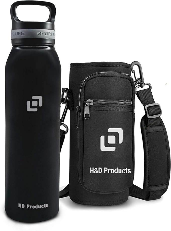 Amazon.com: H&D Products-21 oz Stainless Steel Water Bottle flask ...