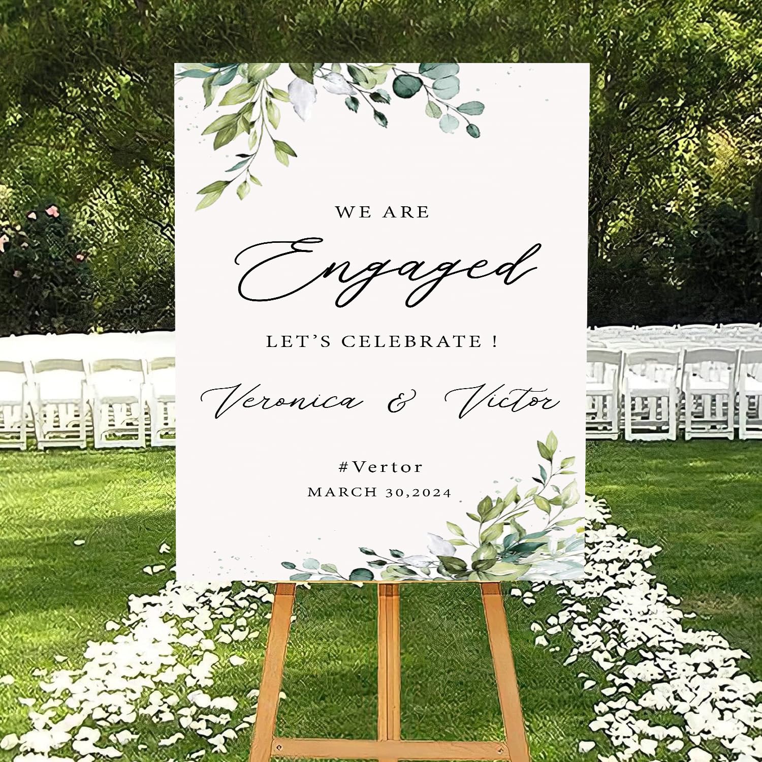 Theme My Party Customized Engagement Wedding Welcome Sign | Welcome ...