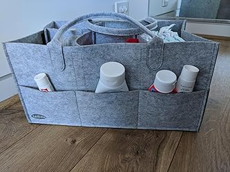 Amazon.com: Lethum Large Diaper Caddy with Removable Compartments, 16 x ...