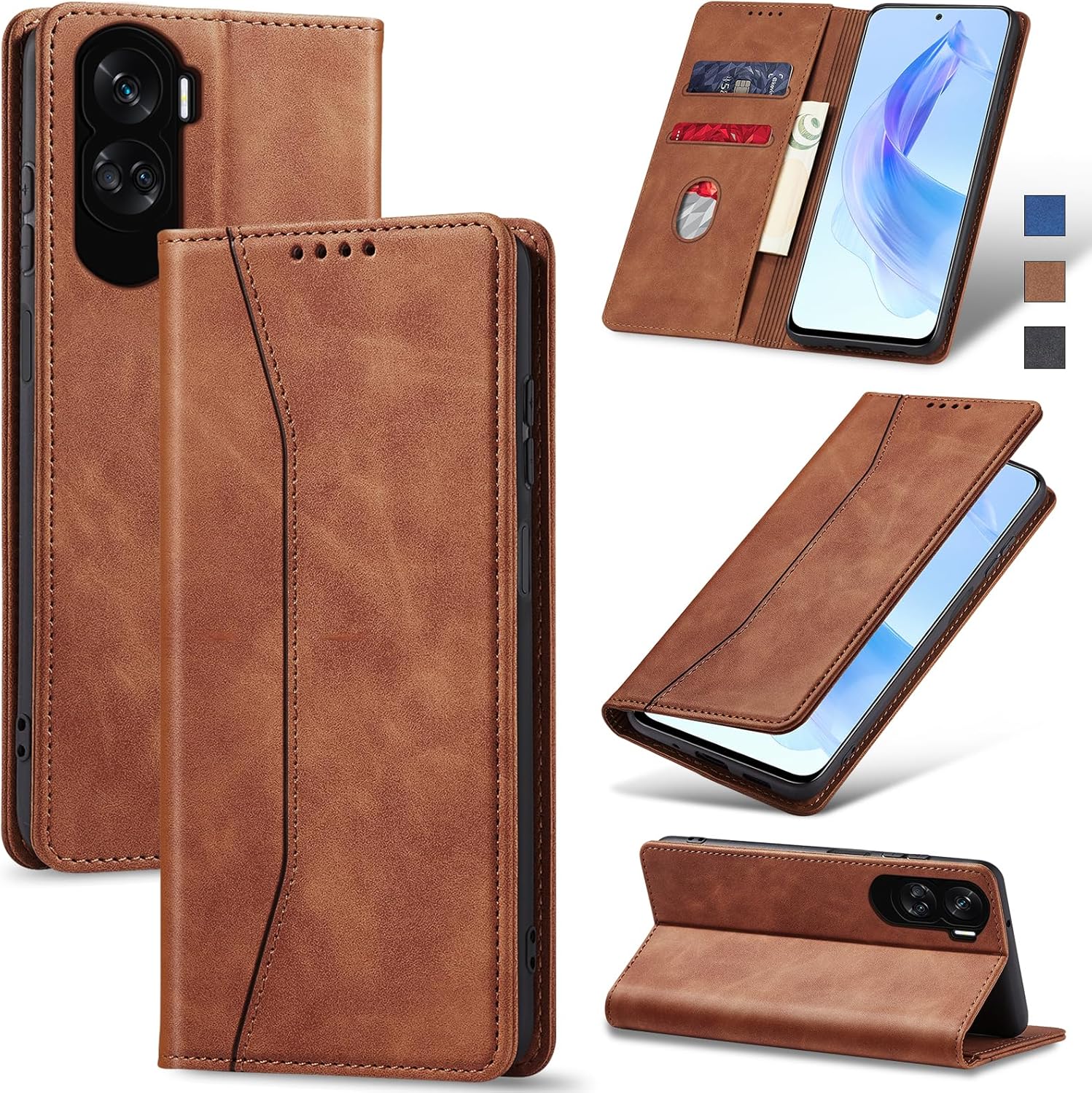 Jasonyu Case for Honor 90 Lite Leather Wallet Flip Cover with Card ...