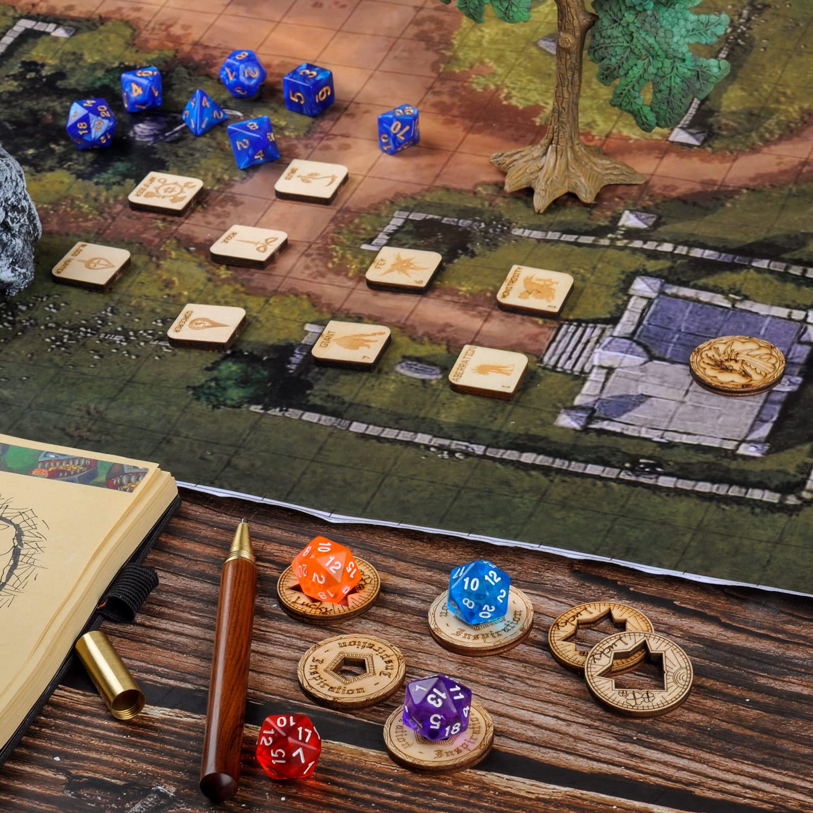 Dnd Tokens Laser Cut Wood Coins Set Of 15 In | Desertcart Japan