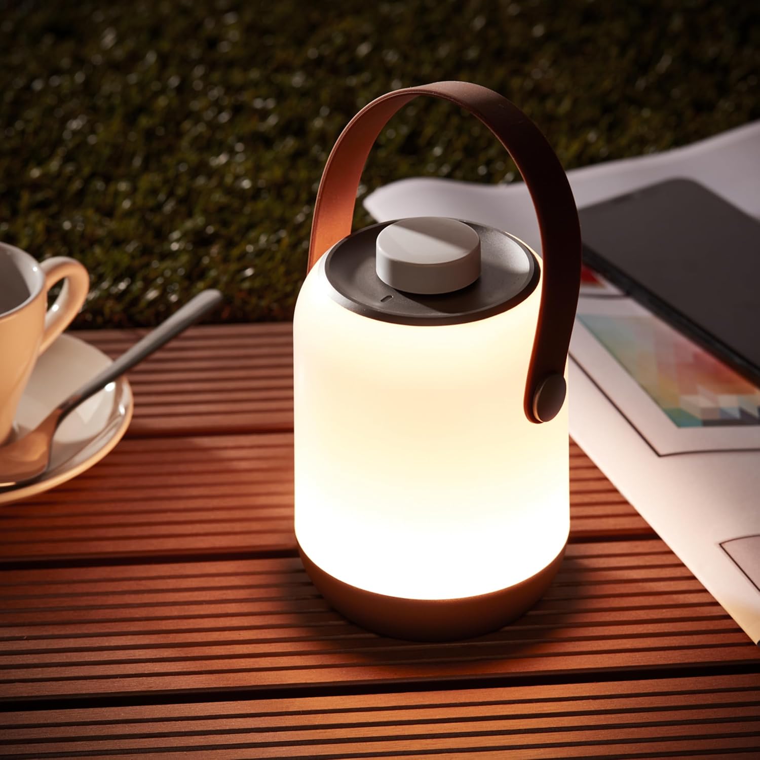 Lampe de table extérieure, LED 1 x 1,58 W intégrée, 1 x 120 lumens ...