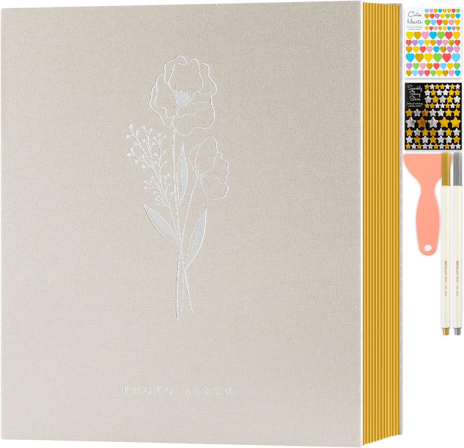 Deluxe Large Silver Self Adhesive Photo Album Hold Various Sized Photos ...