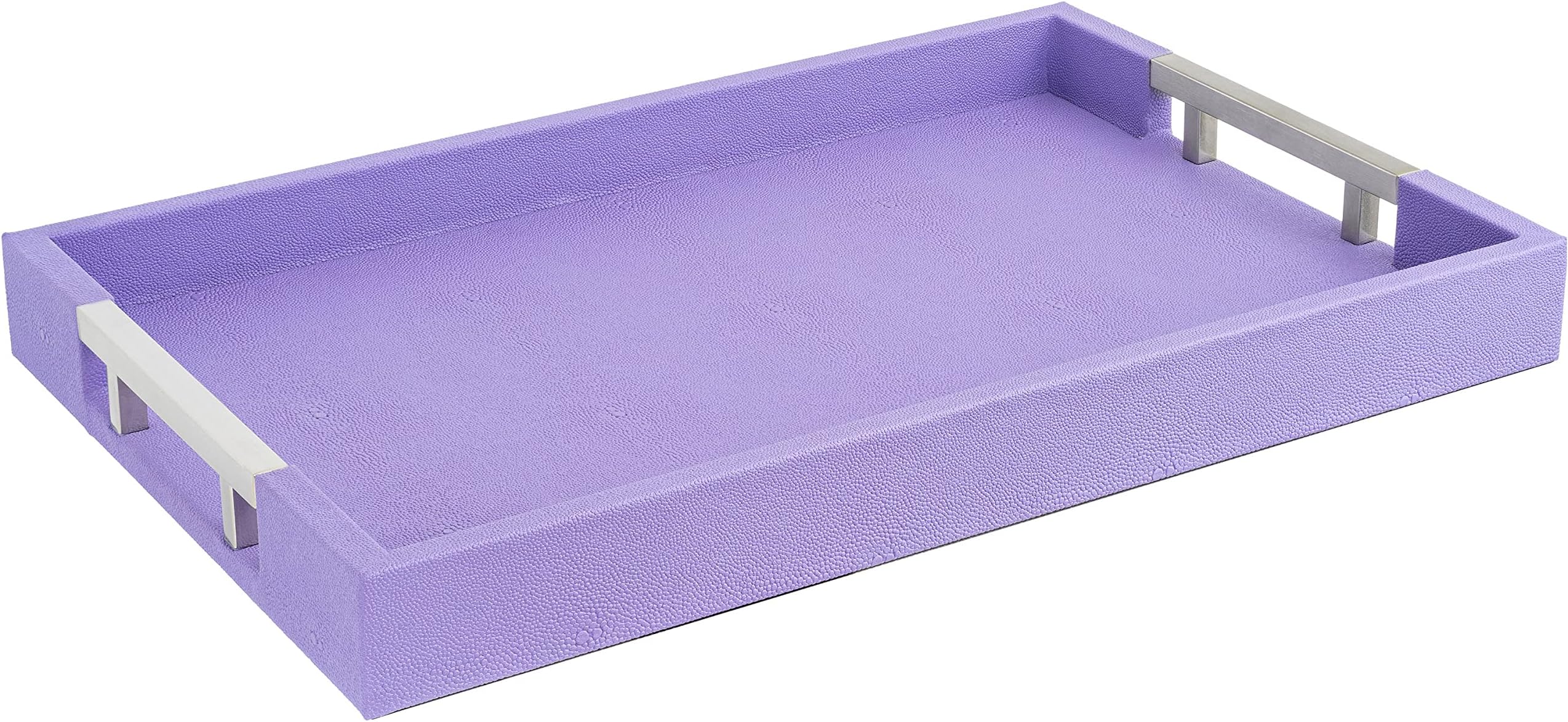 Amazon.com: Purple Glass Tray Mirrored Bottom Decorative Bathroom ...