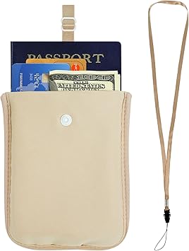 Amazon.com | Bamneat RFID-Blocking Travel Bra Wallet, Hidden Money ...