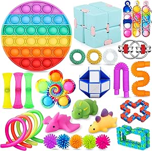 Chennyfun 30PCS Fidget Toy Set, Fidget Pack For Anxiety Relief, Stress ...