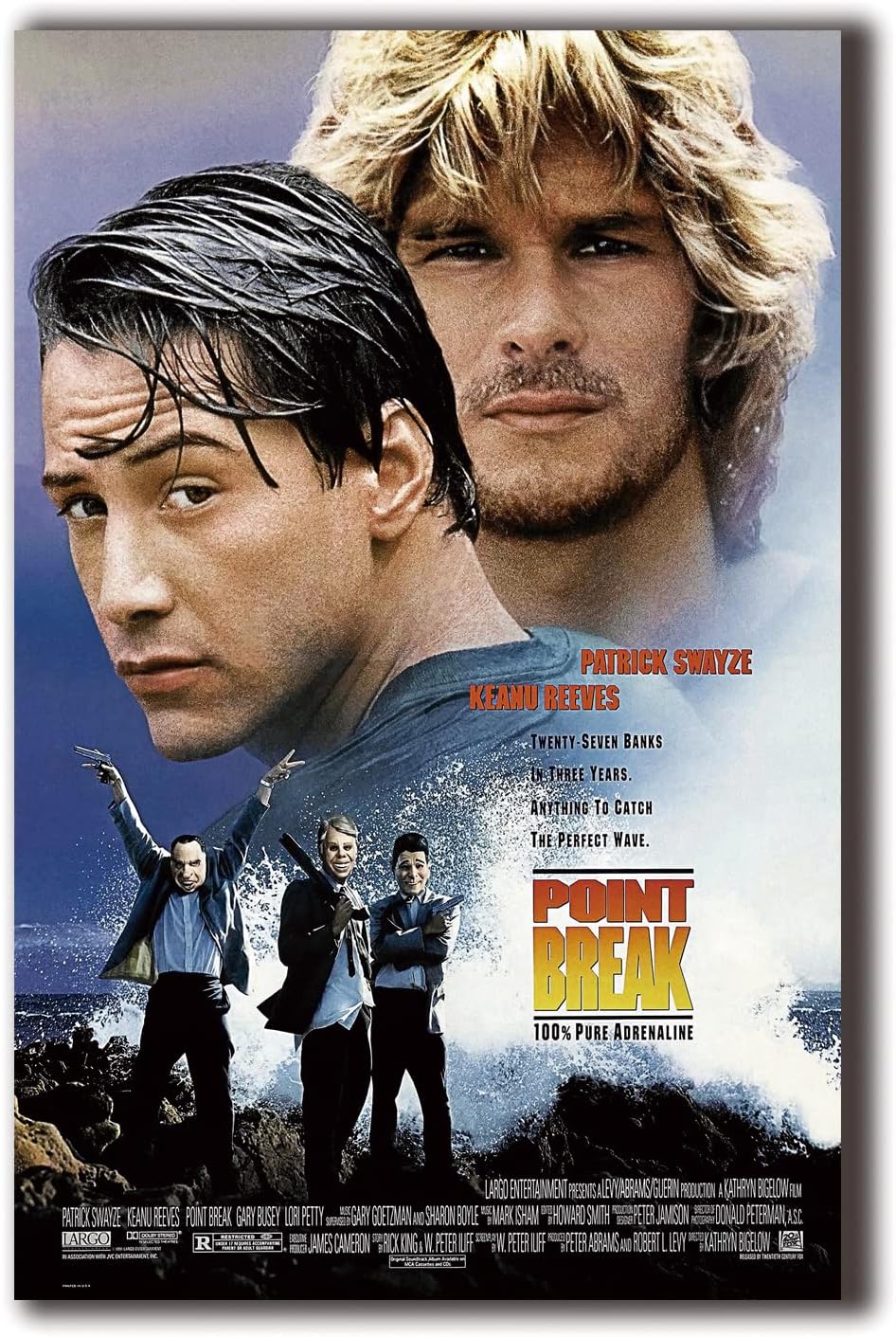 Amazon.com: Point Break Patrick Swayze Keanu Reeves Movie Poster for ...