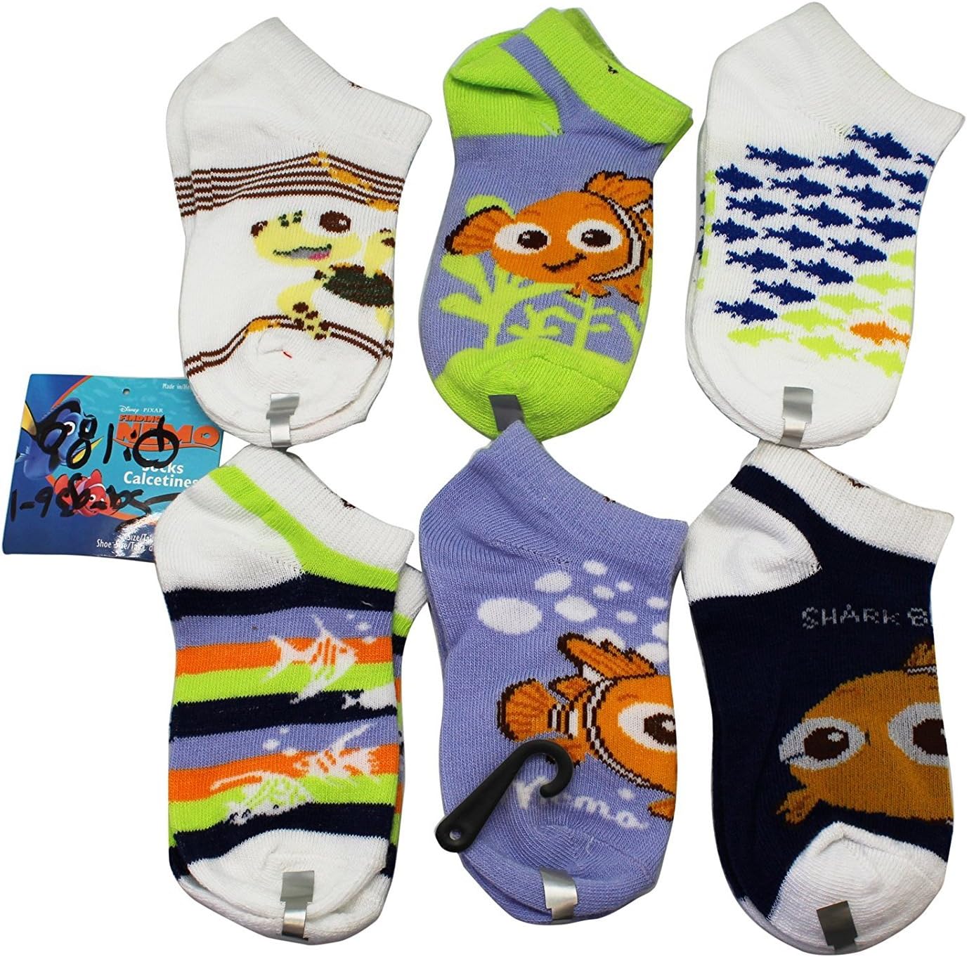 Amazon.com: Disney Pixar's Finding Nemo Socks Shoe Size 7-10 toddler (3 ...