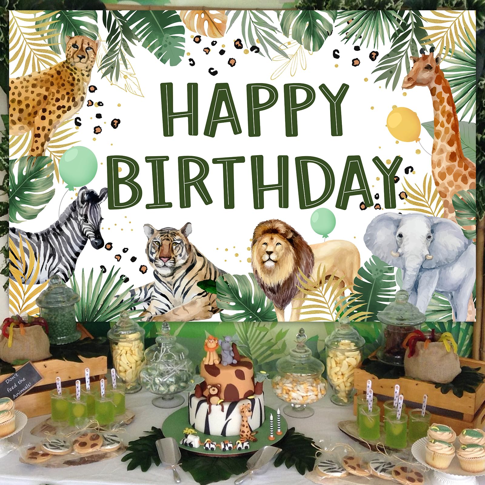 Jungle Animals Happy Birthday Safari Theme Happy Birthday Card