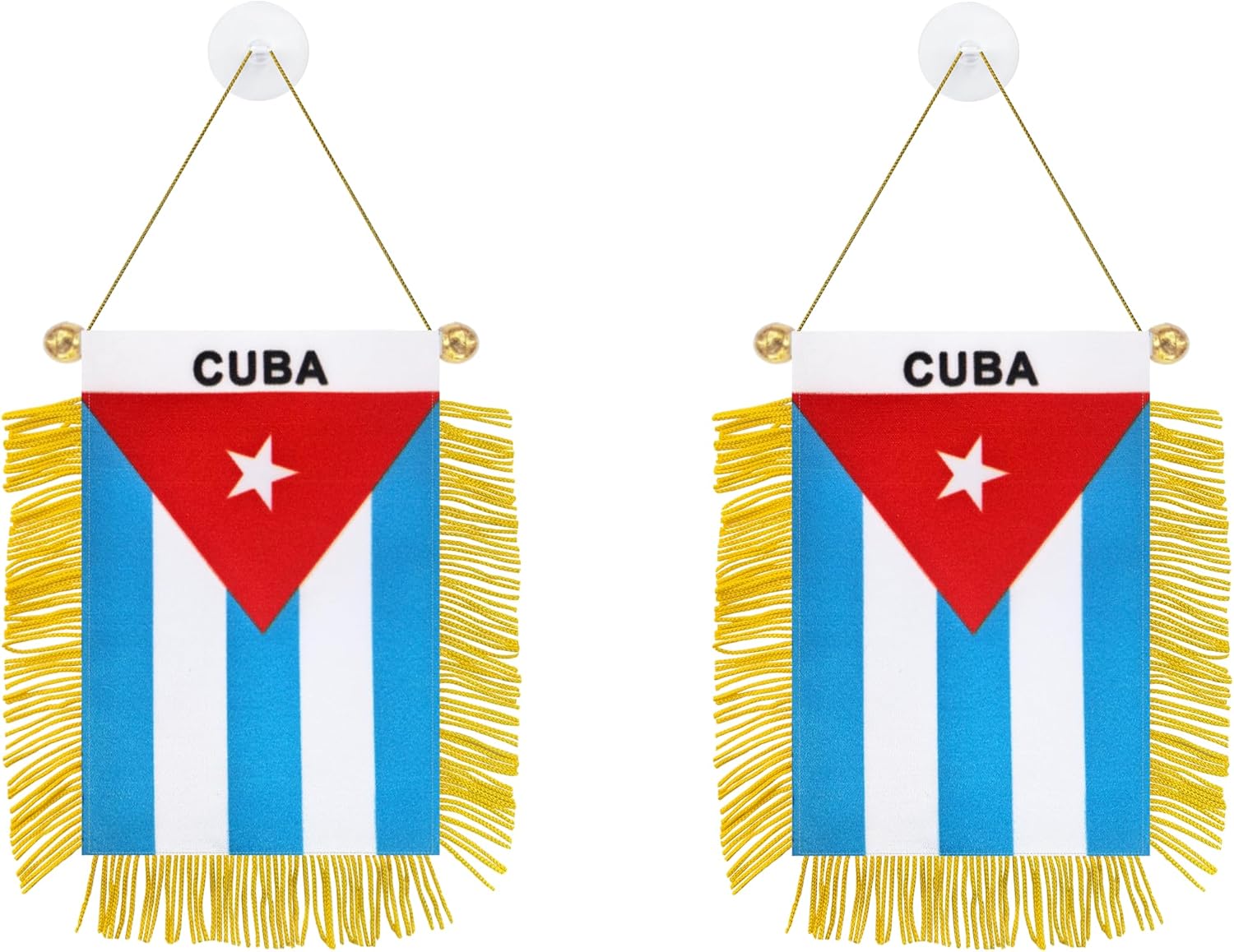 Amazon.com : Rotenl 2 Pack Cuba Window Small Mini Hanging Flag, 3 X 5 ...