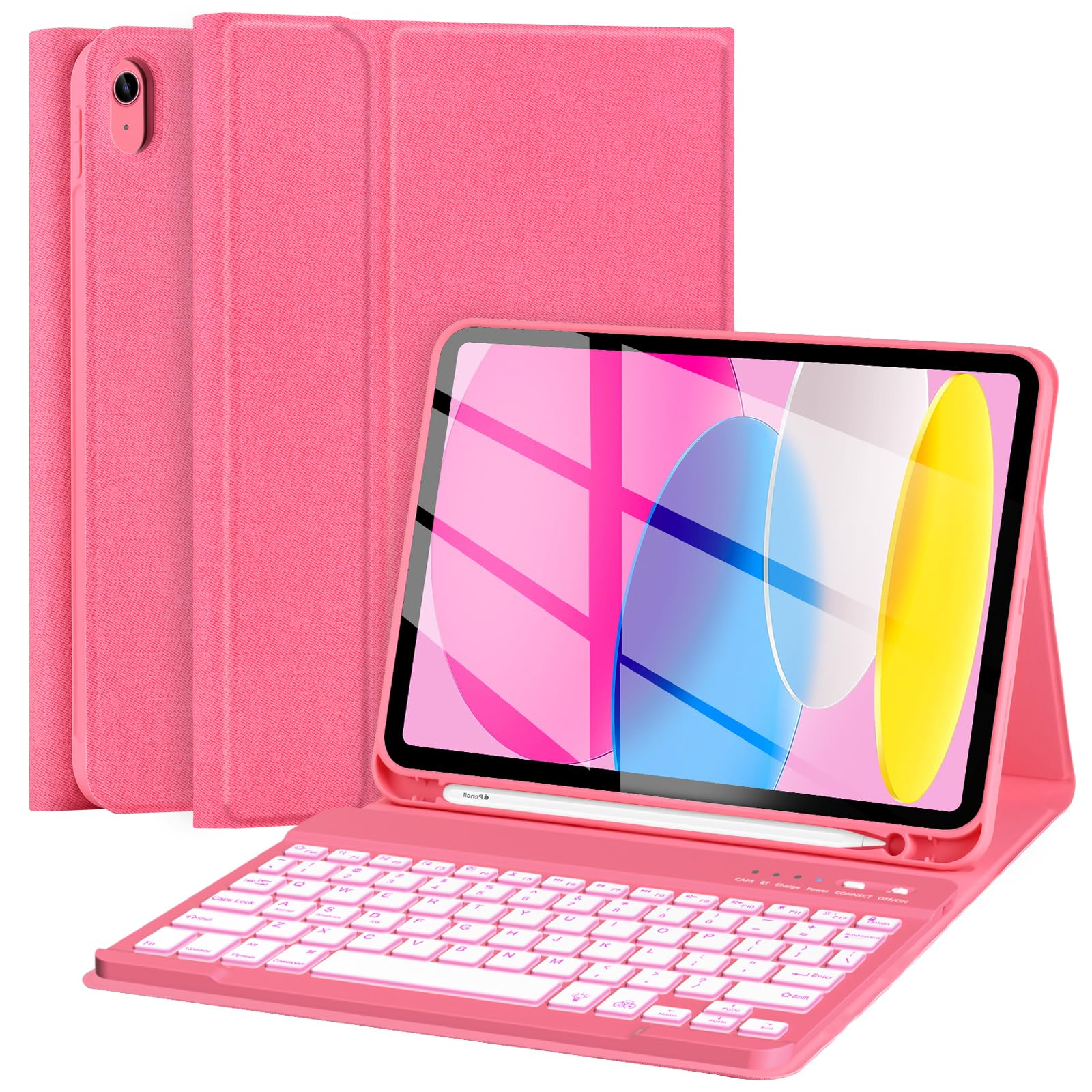 Amazon.com: FUWANG for iPad 10th Generation Case with Keyboard 10.9 ...