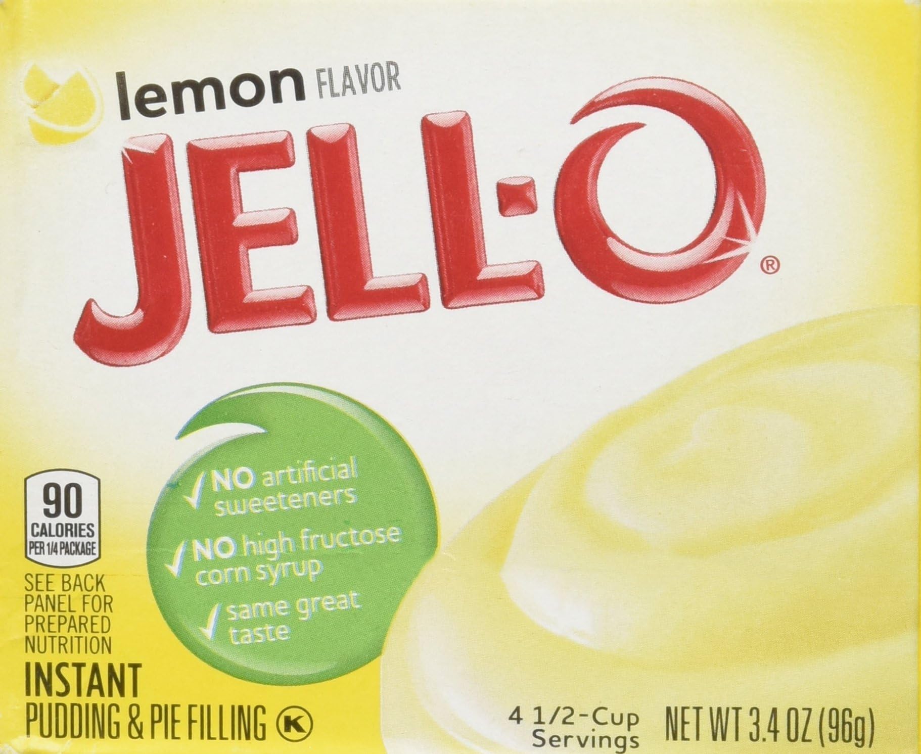 Amazon.com : Jell-O Lemon Flavor Instant Pudding & Pie Filling, 3.4 Oz ...