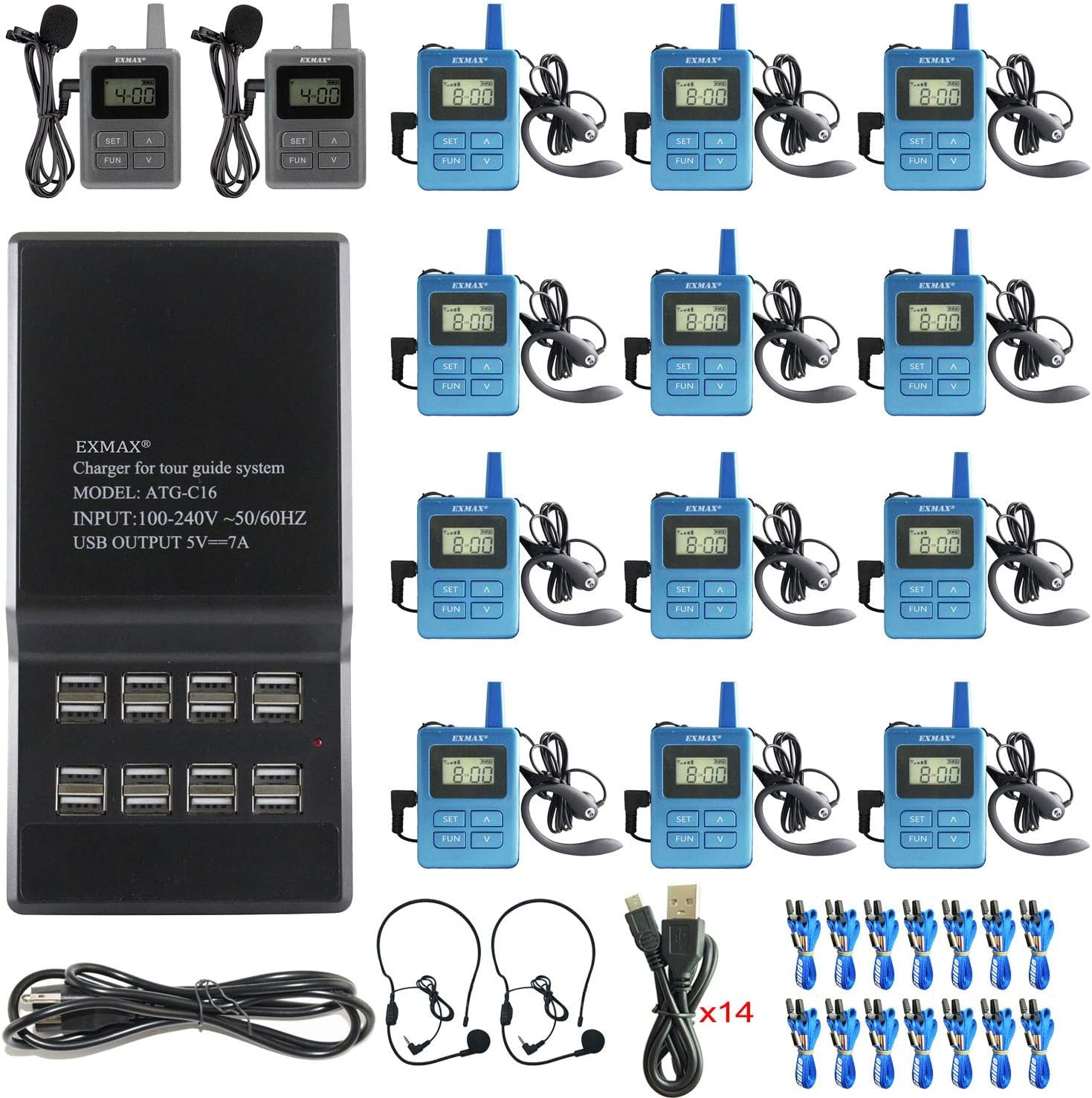 Amazon.com: EXMAX ELGT-470 Wireless Headset Assistive Listening System ...